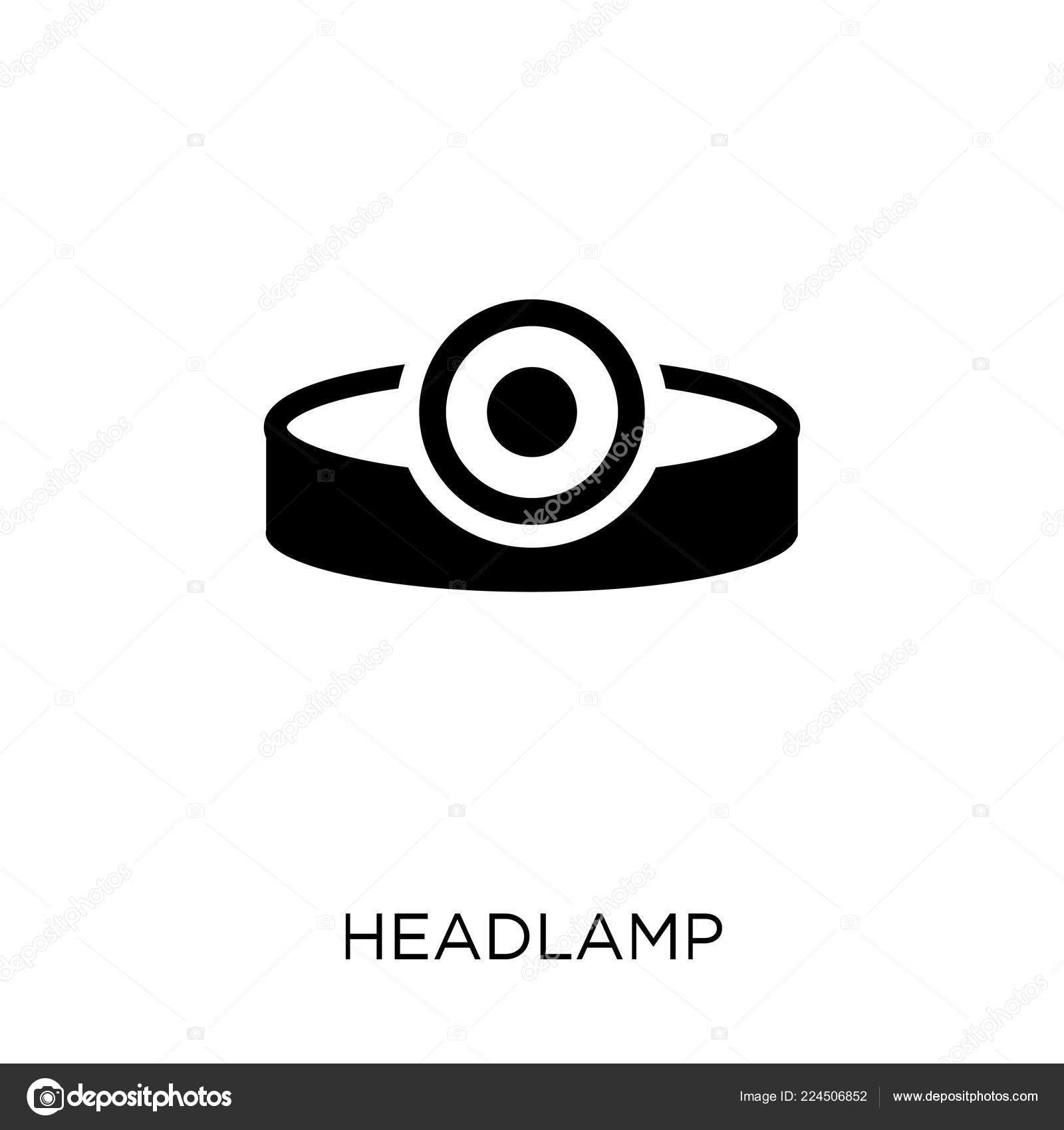 Headlamp Icon Headlamp Symbol Design Dentist Collection Simple Element ...
