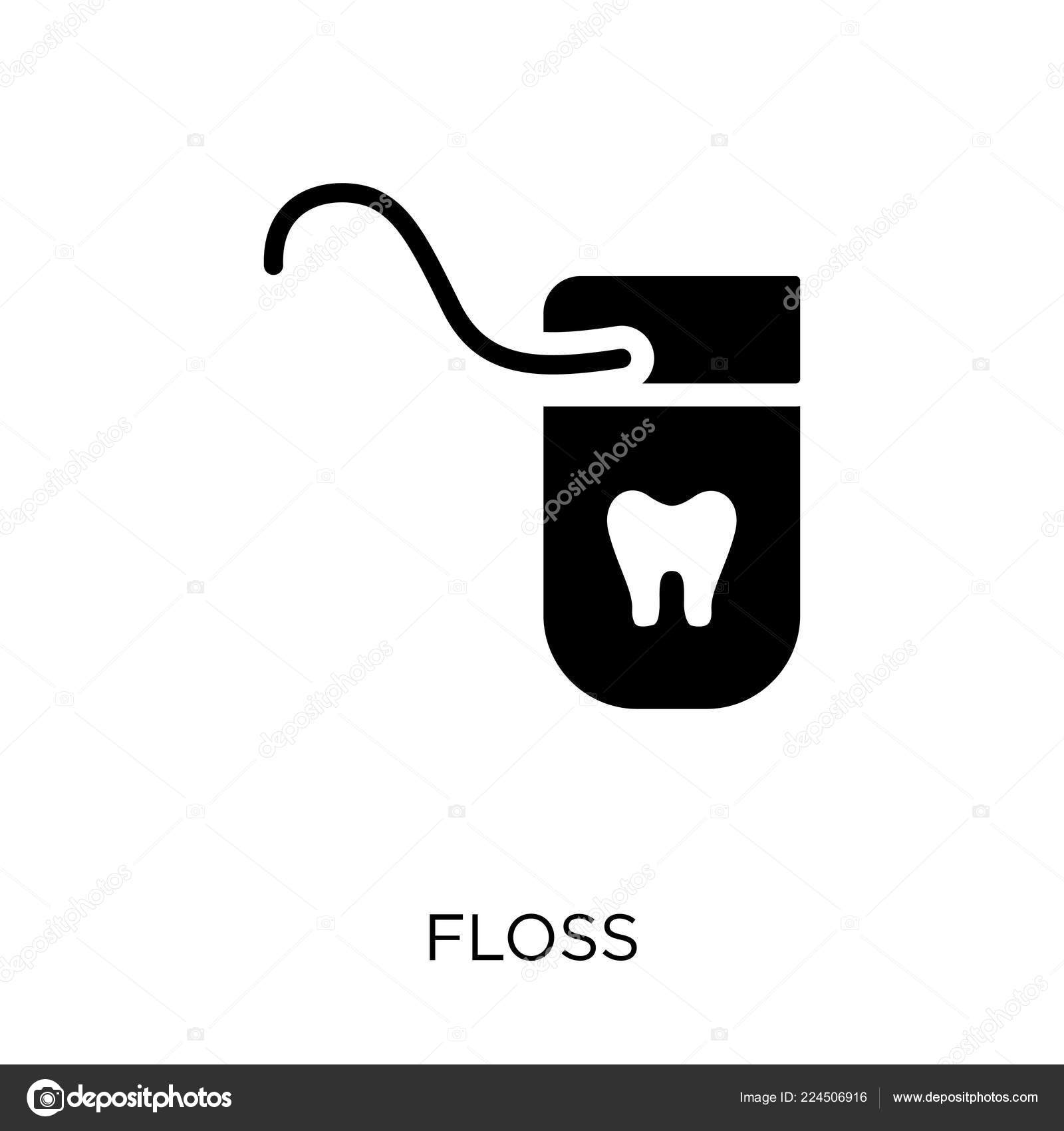 Floss Icon Floss Symbol Design Dentist Collection Simple Element Vector ...