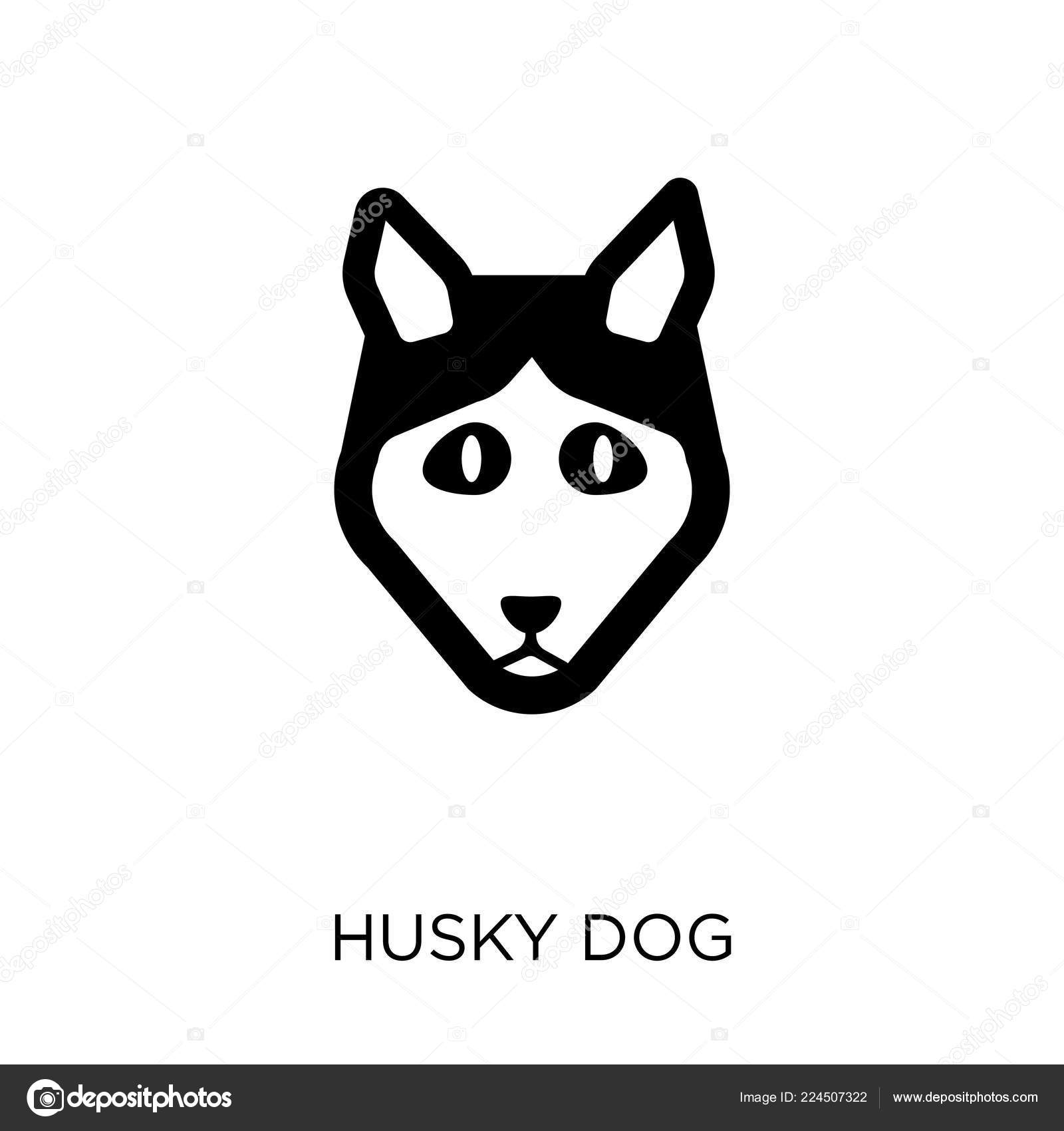 Husky Dog Icon Husky Dog Symbol Design Dogs Collection Simple Stock ...