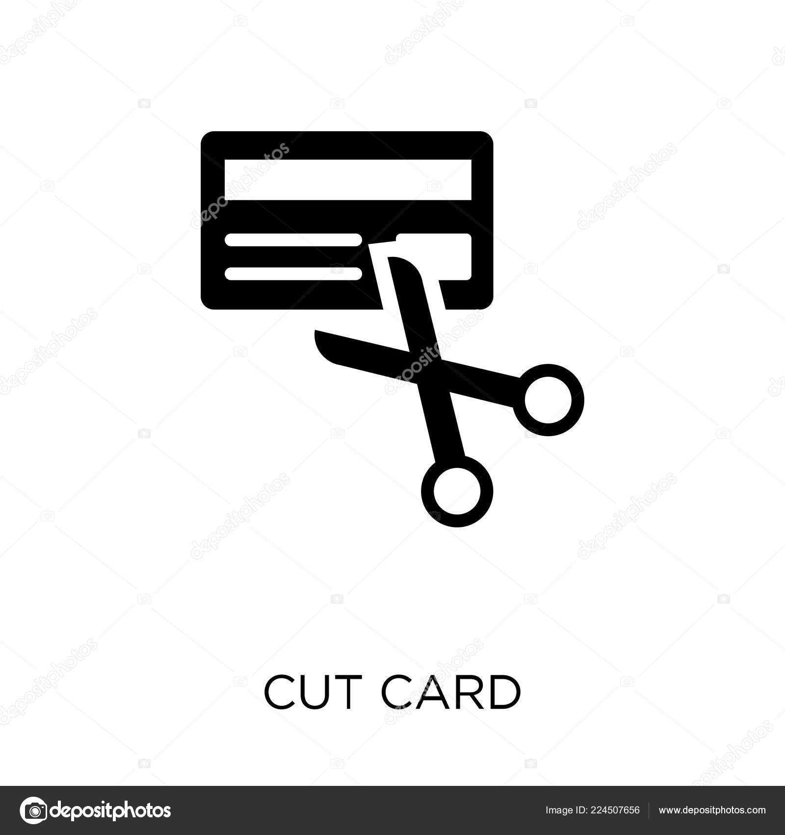 Cut Card Icon Cut Card Symbol Design Payment Collection Simple Stock ...