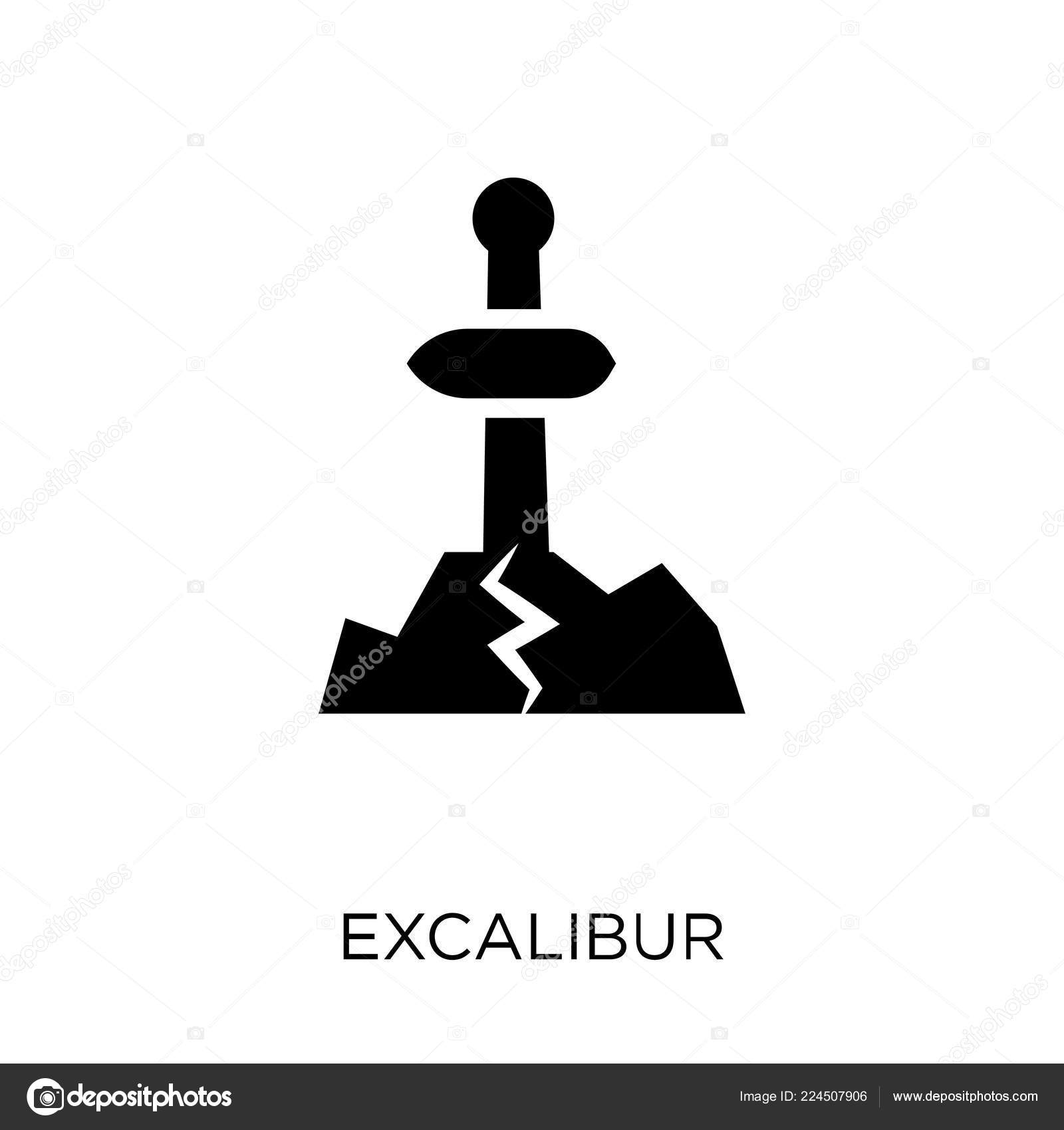 Excalibur Icon Excalibur Symbol Design Fairy Tale Collection Simple ...