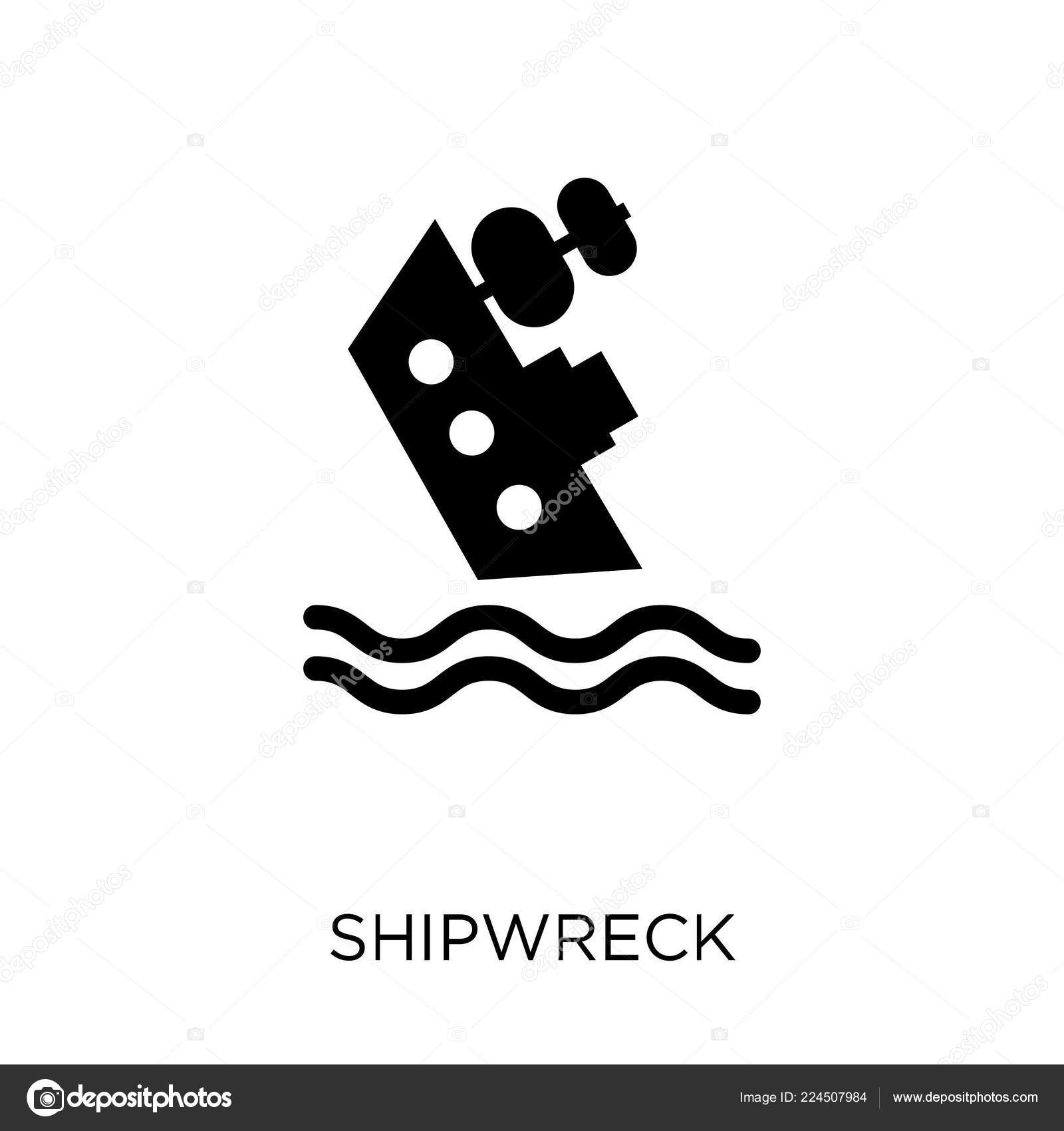 Shipwreck Icon Shipwreck Symbol Design Fairy Tale Collection Simple ...