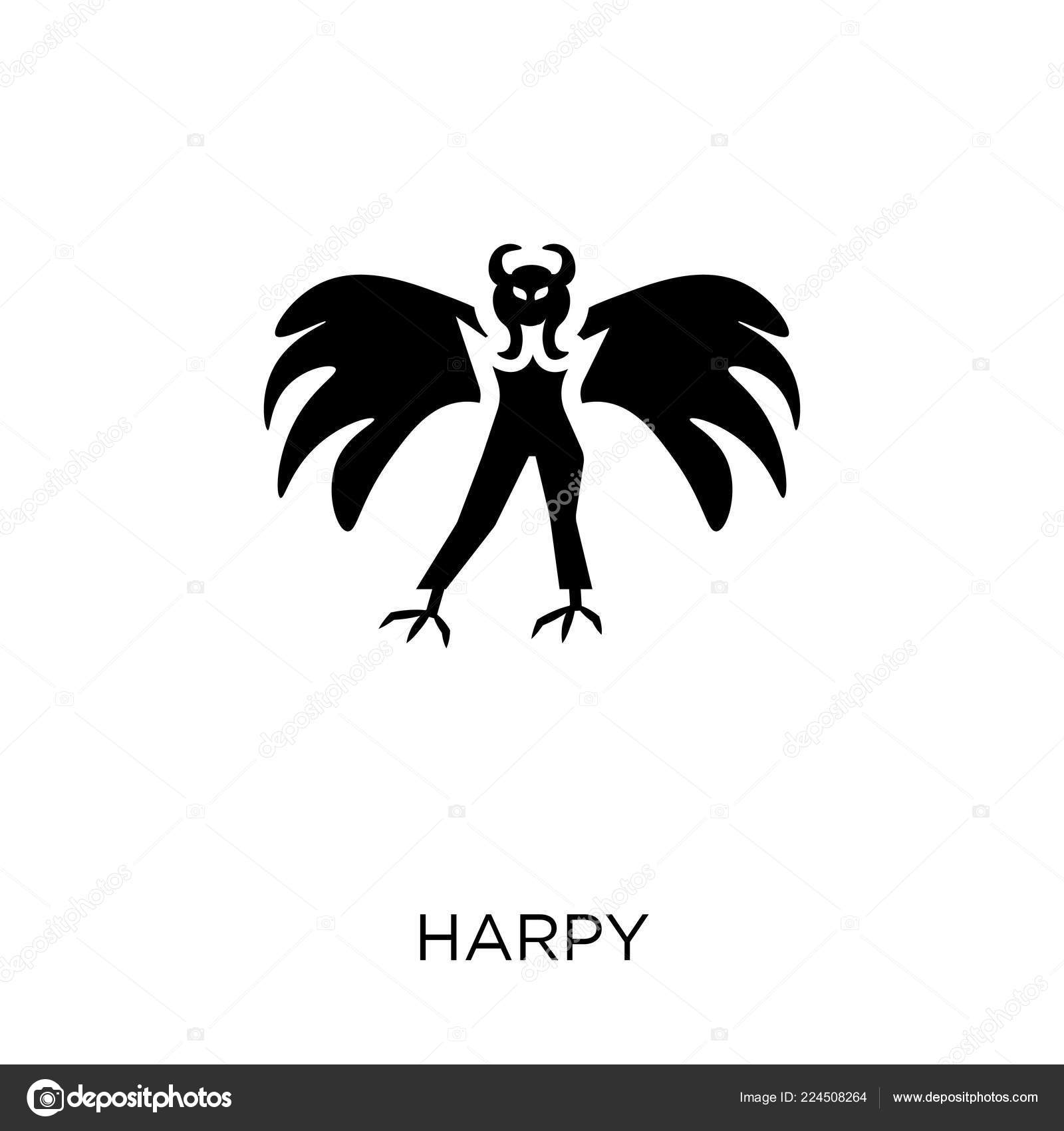 Harpy Icon Harpy Symbol Design Fairy Tale Collection Simple Element ...
