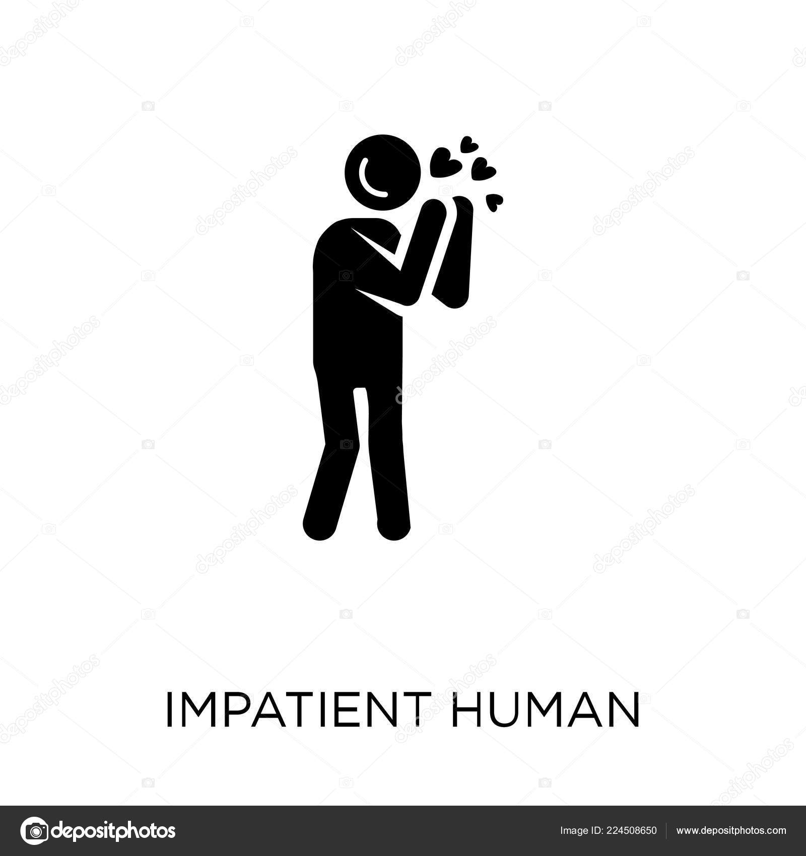 Icono Humano Impaciente Diseño Símbolo Humano Impaciente Colección ...