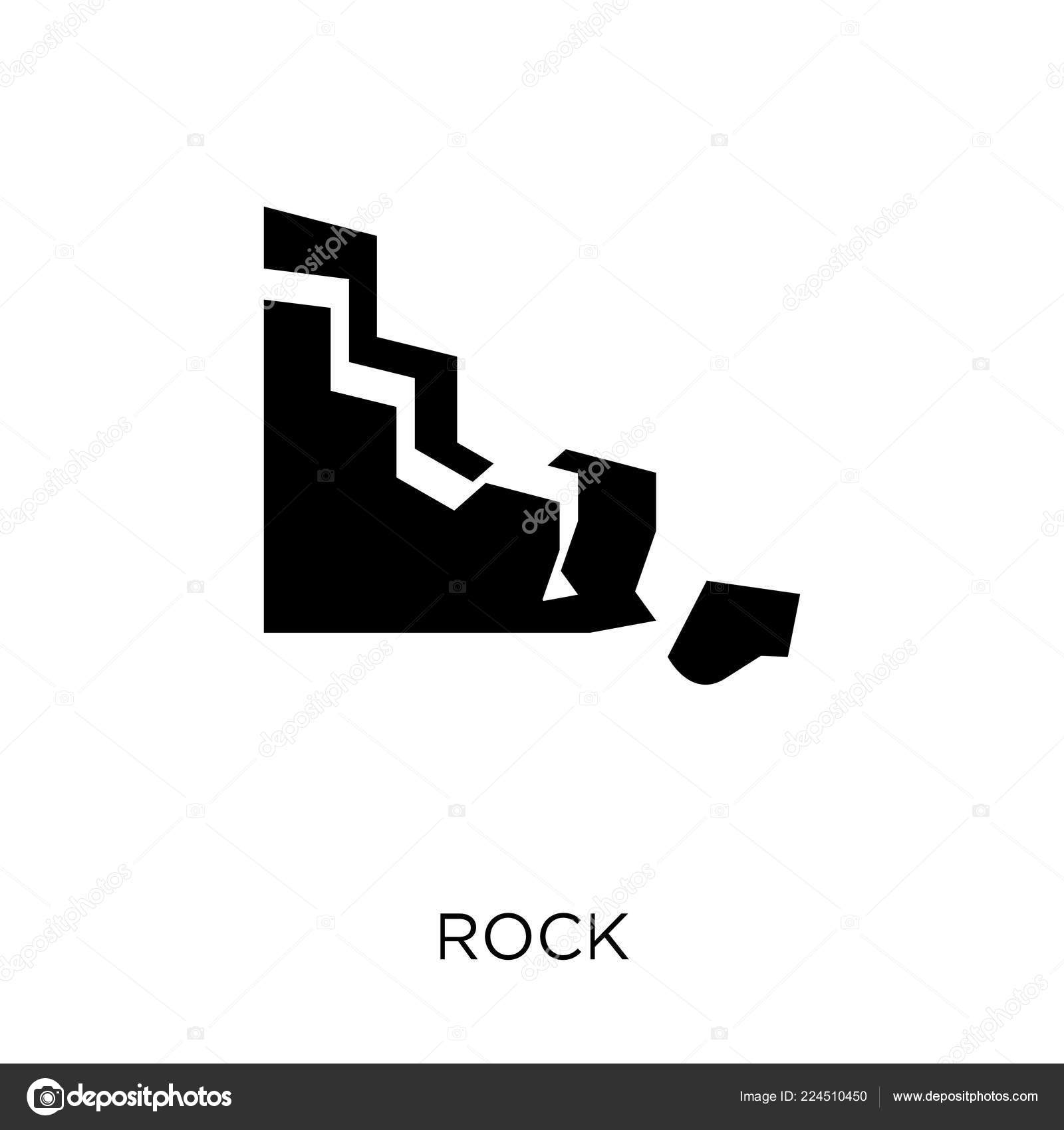 Rock Icon Rock Symbol Design Desert Collection Simple Element Vector ...