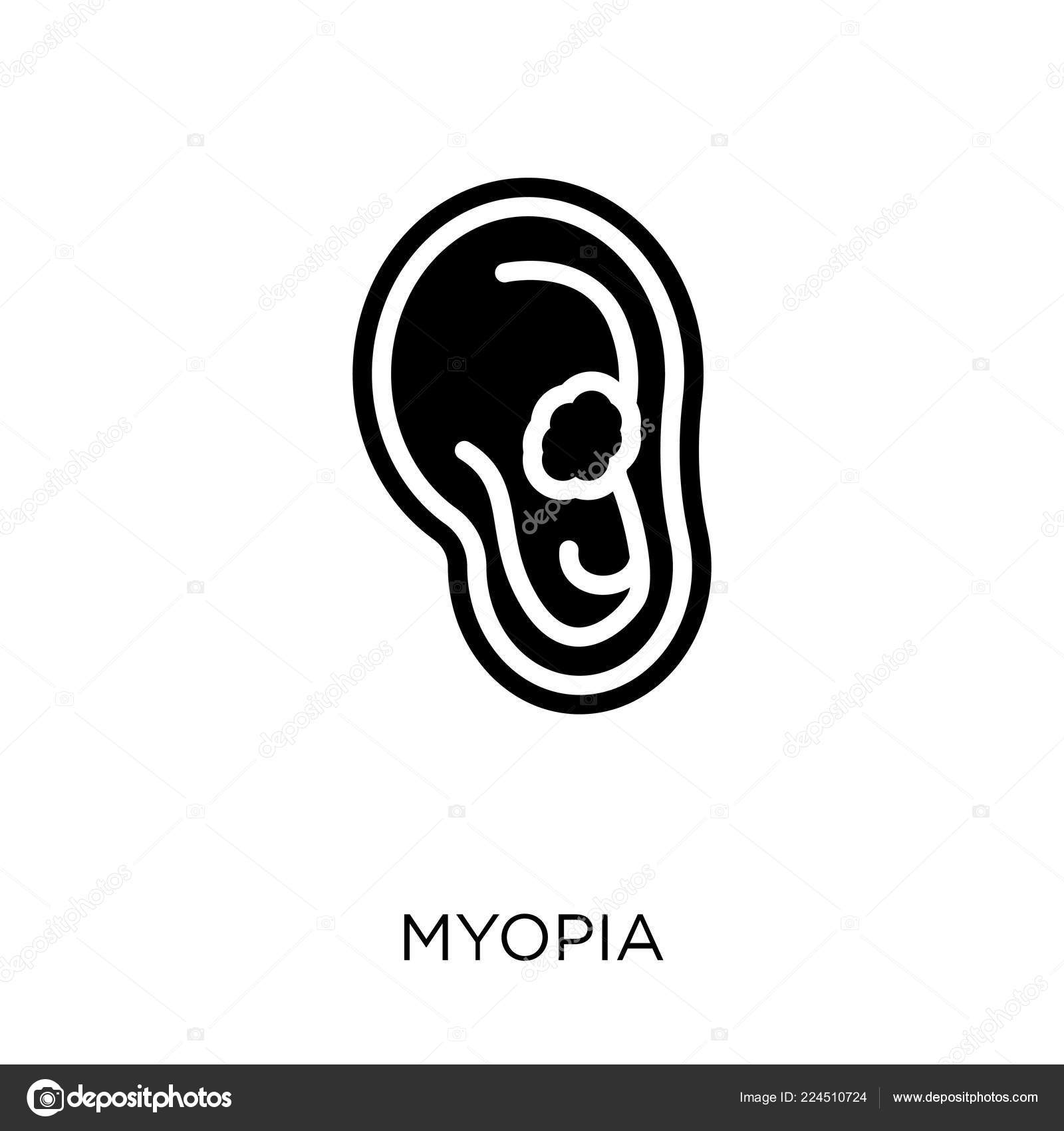 Myopia Icon Myopia Symbol Design Diseases Collection Simple Element ...