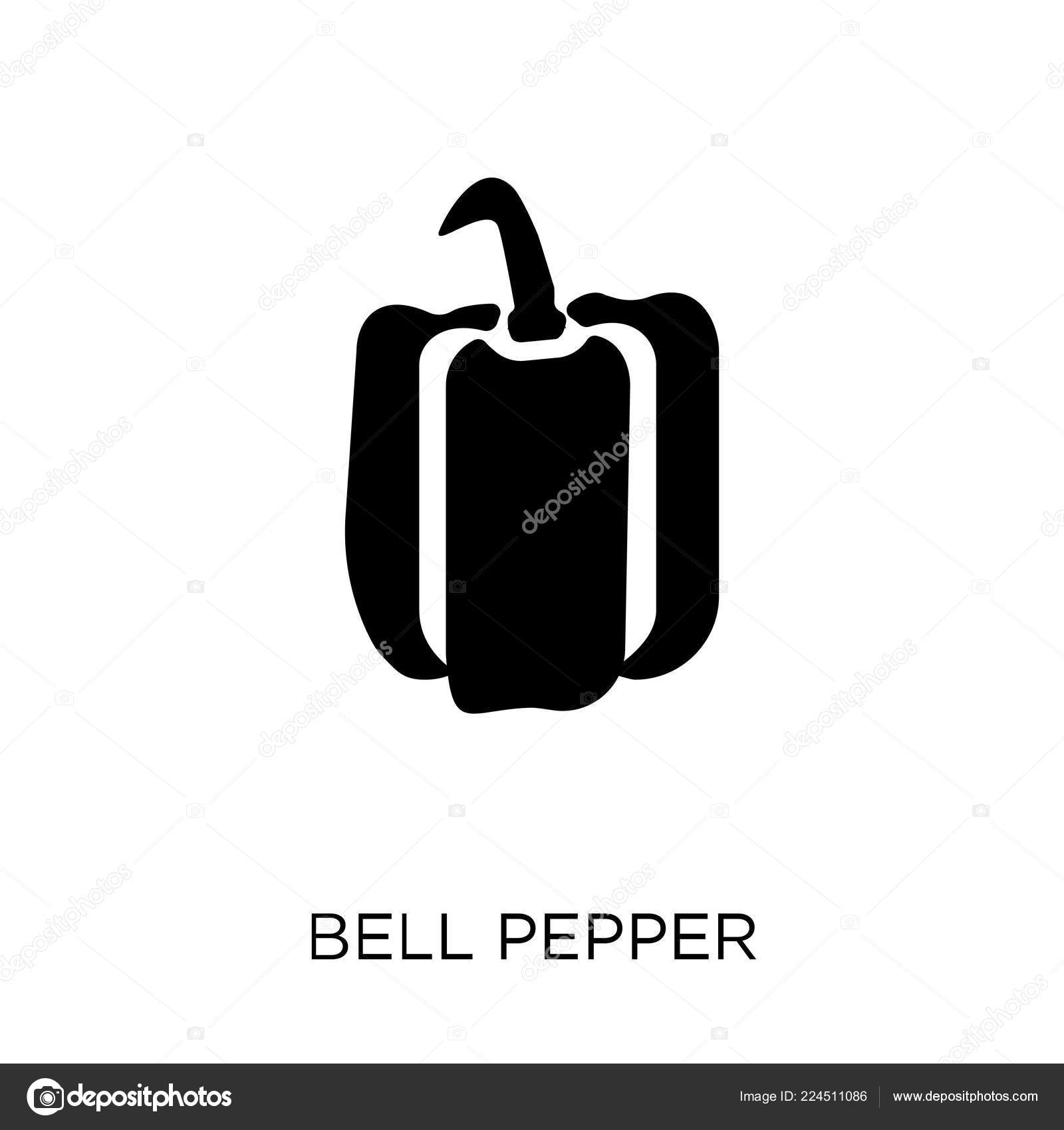 Bell Pepper Icon Bell Pepper Symbol Design Fruit Vegetables Collection ...