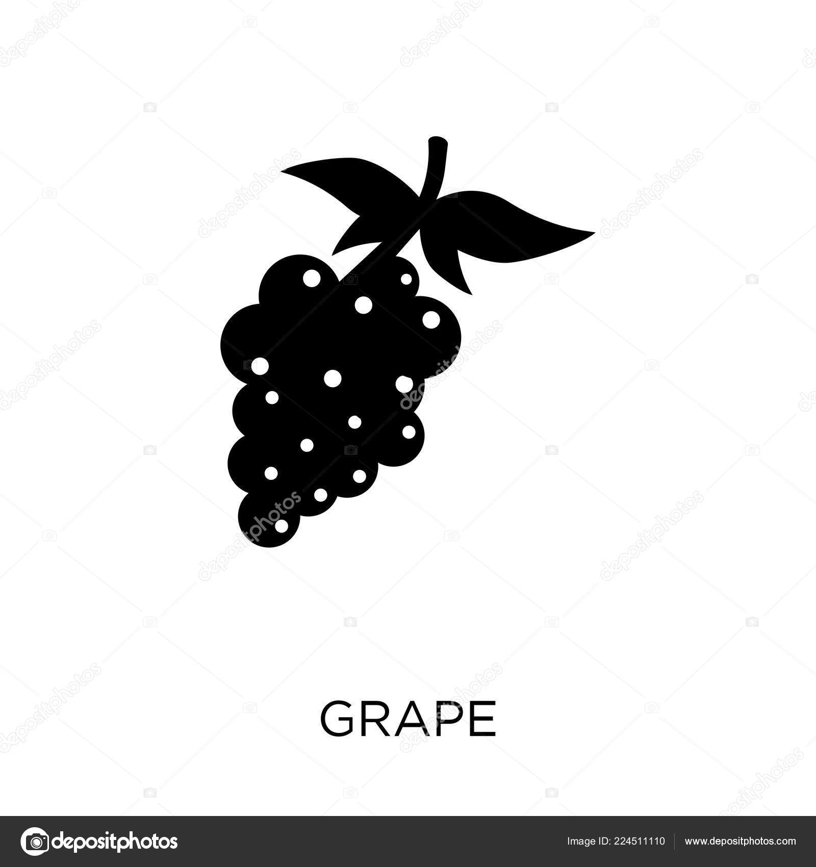 Grape Icon Grape Symbol Design Fruit Vegetables Collection Simple ...