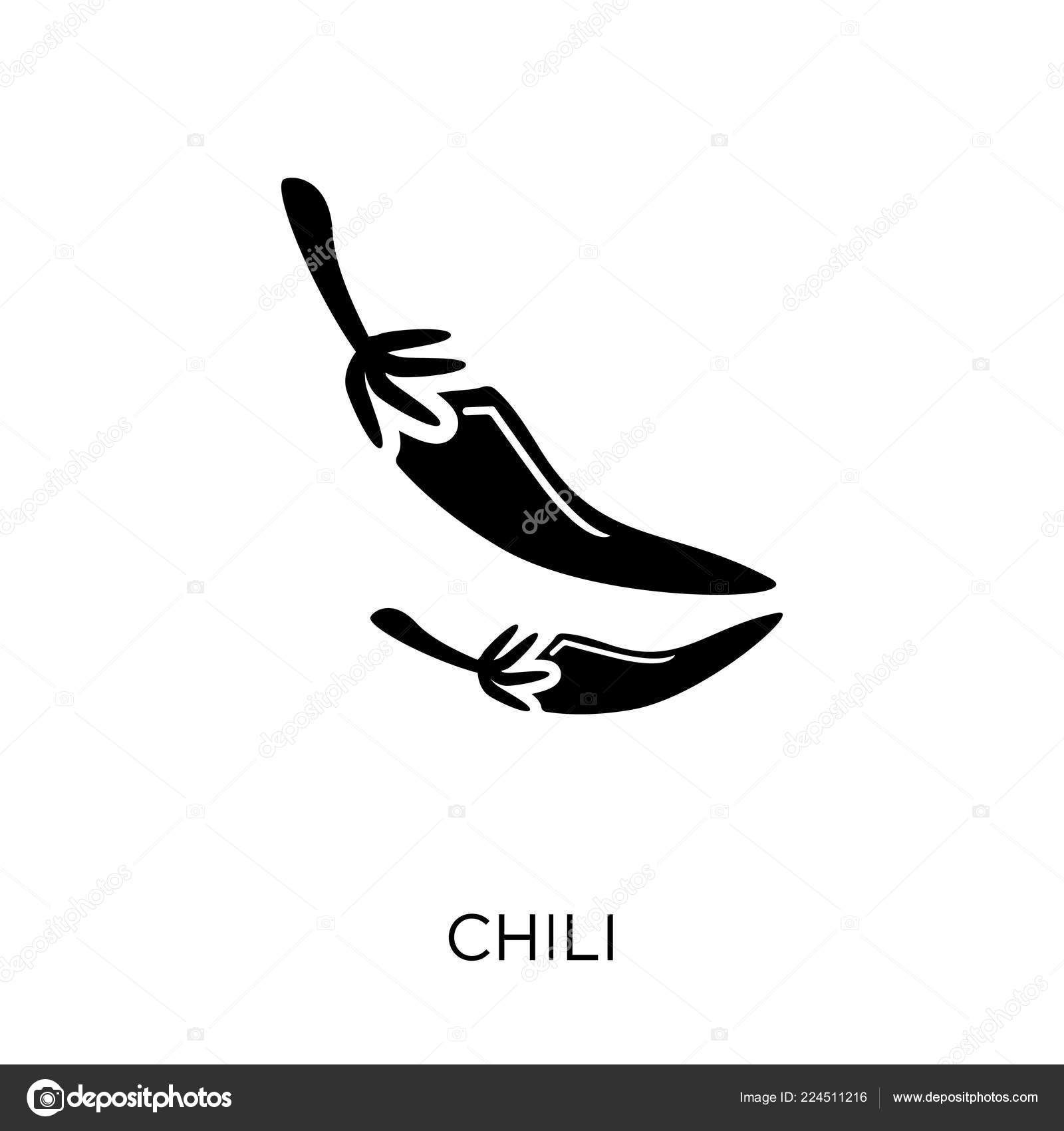 Chili Icon Chili Symbol Design Fruit Vegetables Collection Simple ...