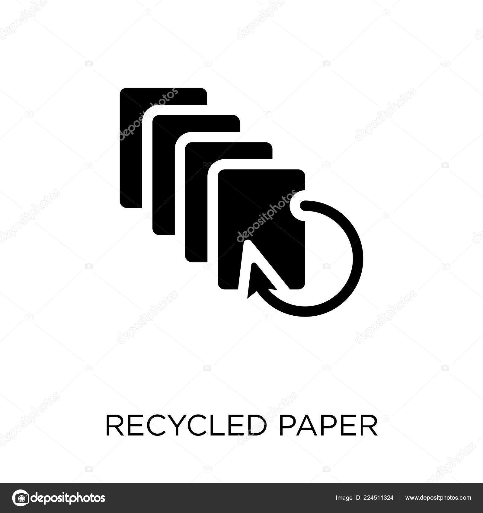 Recycled Paper Icon Recycled Paper Symbol Design Ecology Collection ...