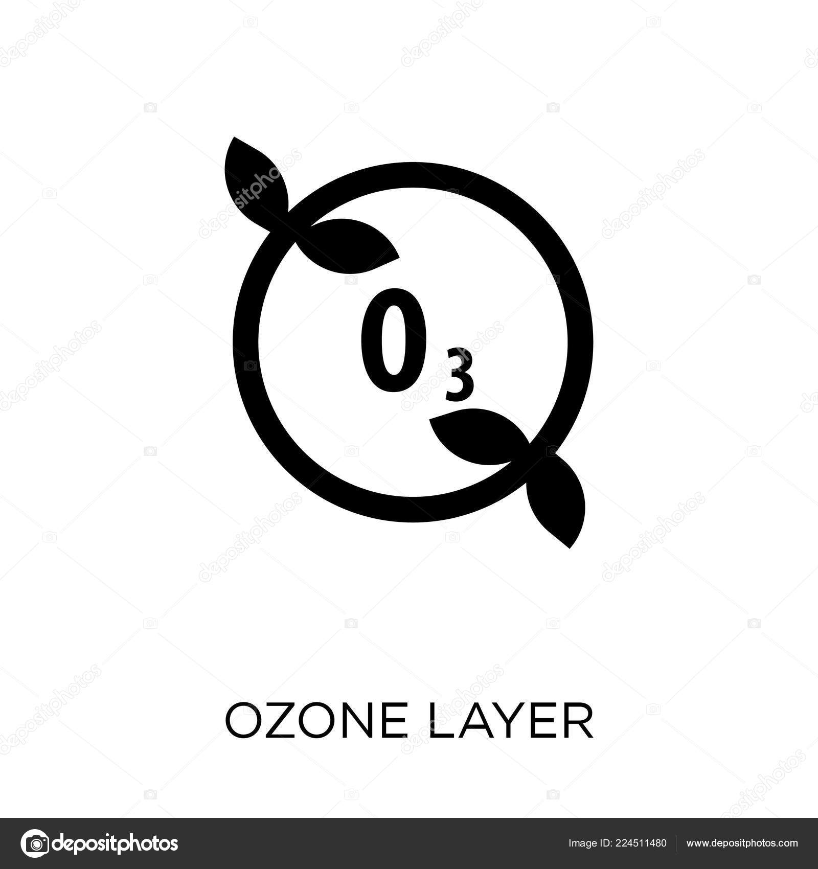 Icono Capa Ozono Diseño Símbolo Capa Ozono Colección Ecology ...