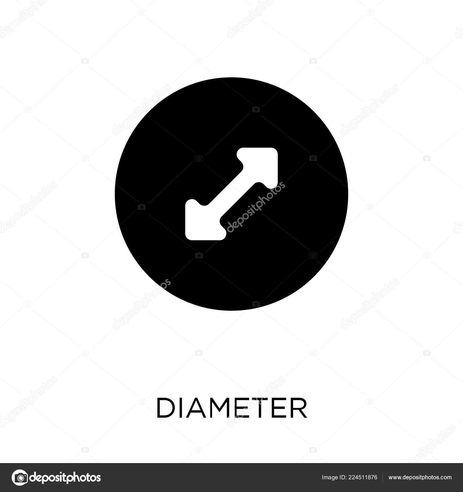 Diameter Icon Diameter Symbol Design Geometry Collection Simple Element ...