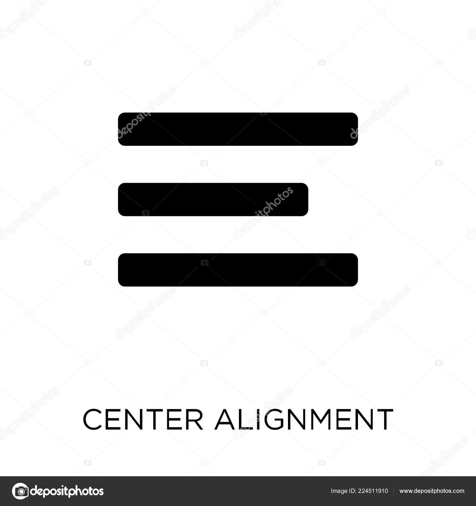 Center Alignment Icon Center Alignment Symbol Design Geometry ...