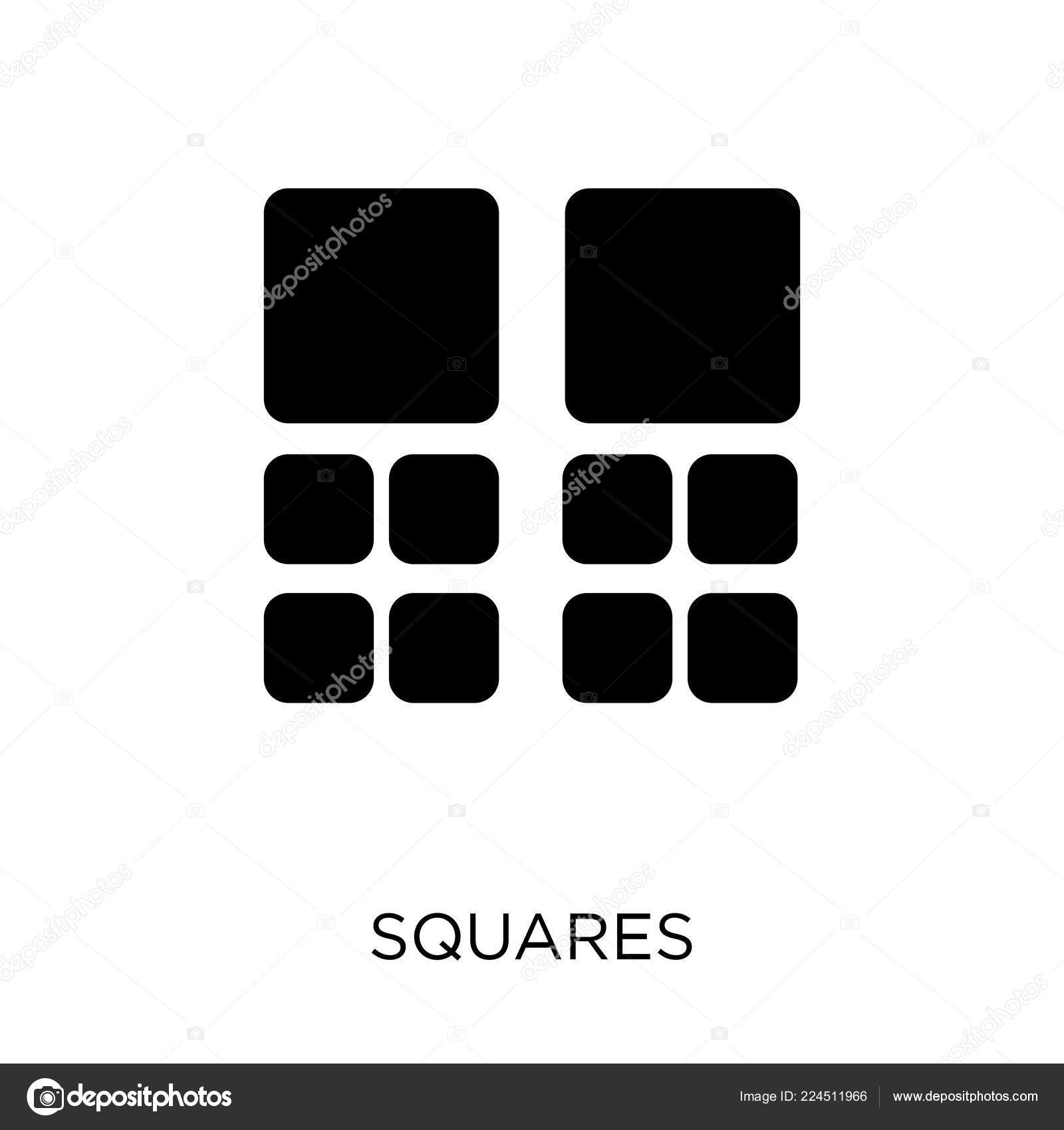 Icono Cuadrados Cuadrados Símbolo Diseño Colección Geometría ...
