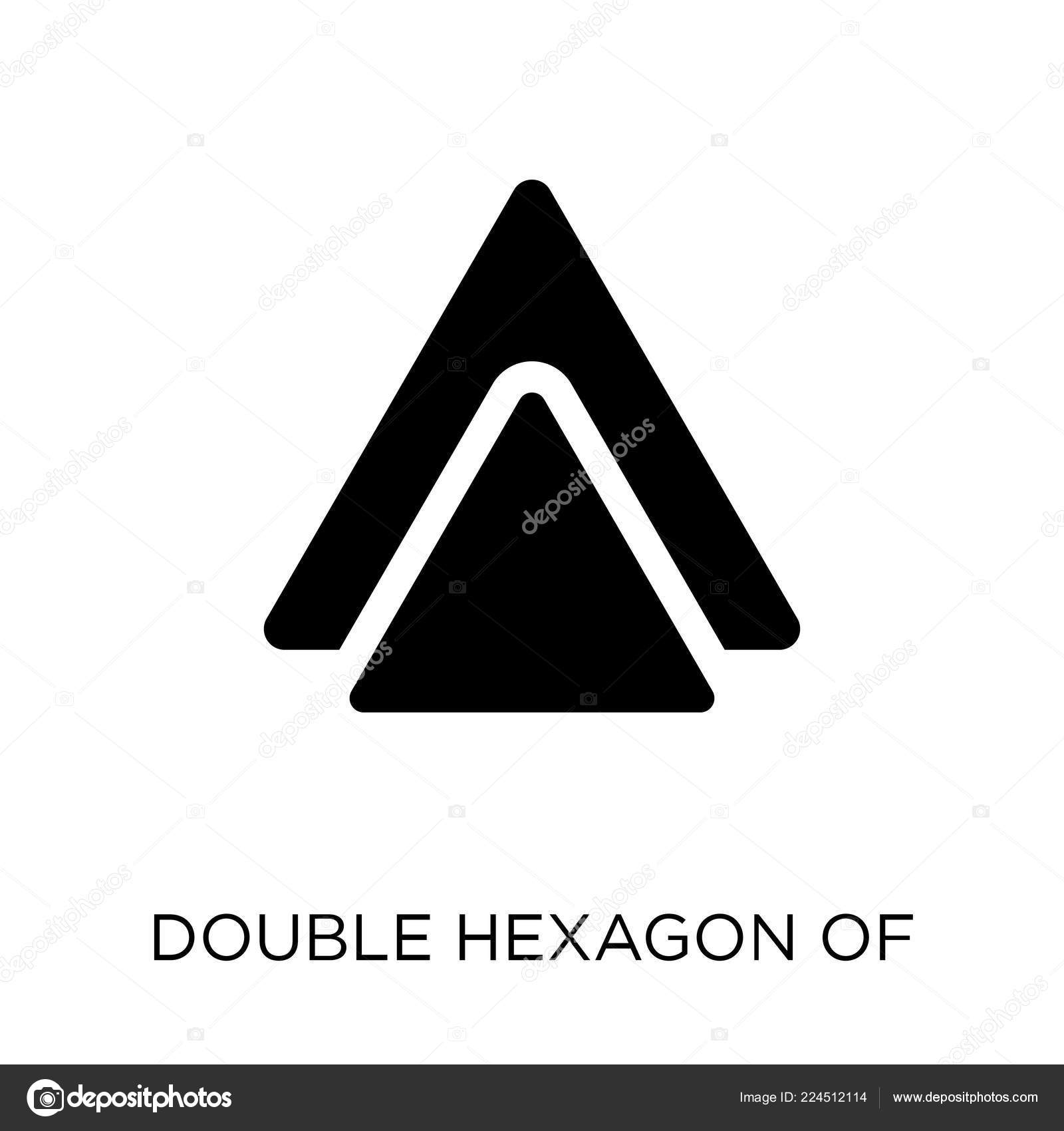 Double Hexagon Small Triangles Icon Double Hexagon Small Triangles ...