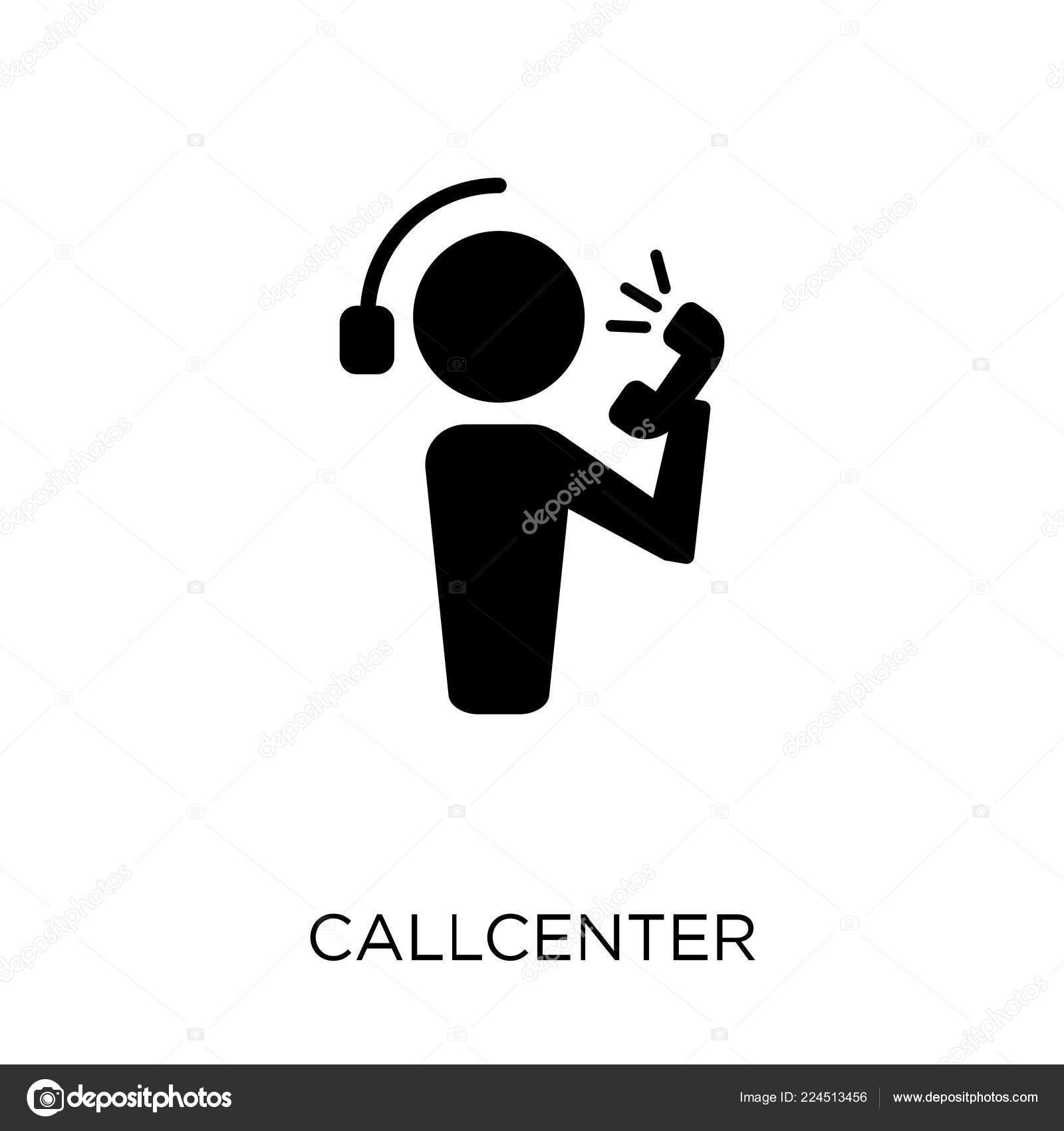 Callcenter Icon Callcenter Symbol Design Professions Collection Simple ...