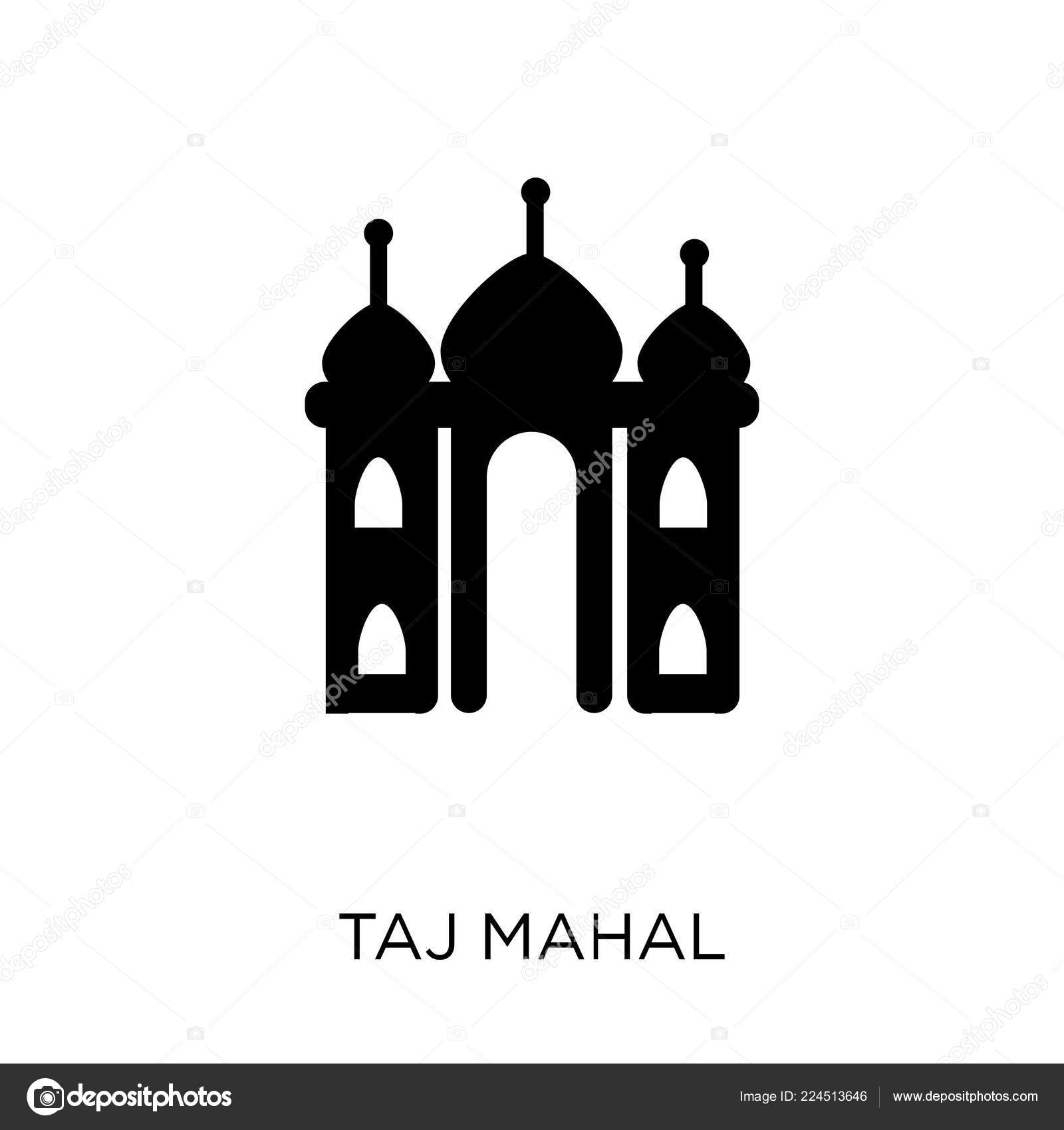 Taj Mahal Icon Taj Mahal Symbol Design India Collection Simple Stock ...