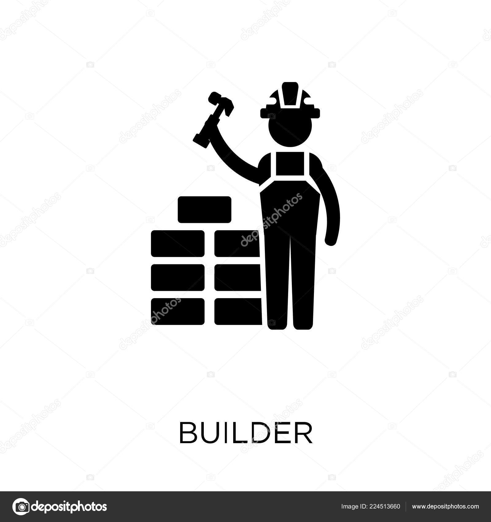Builder Icon Builder Symbol Design Professions Collection Simple ...