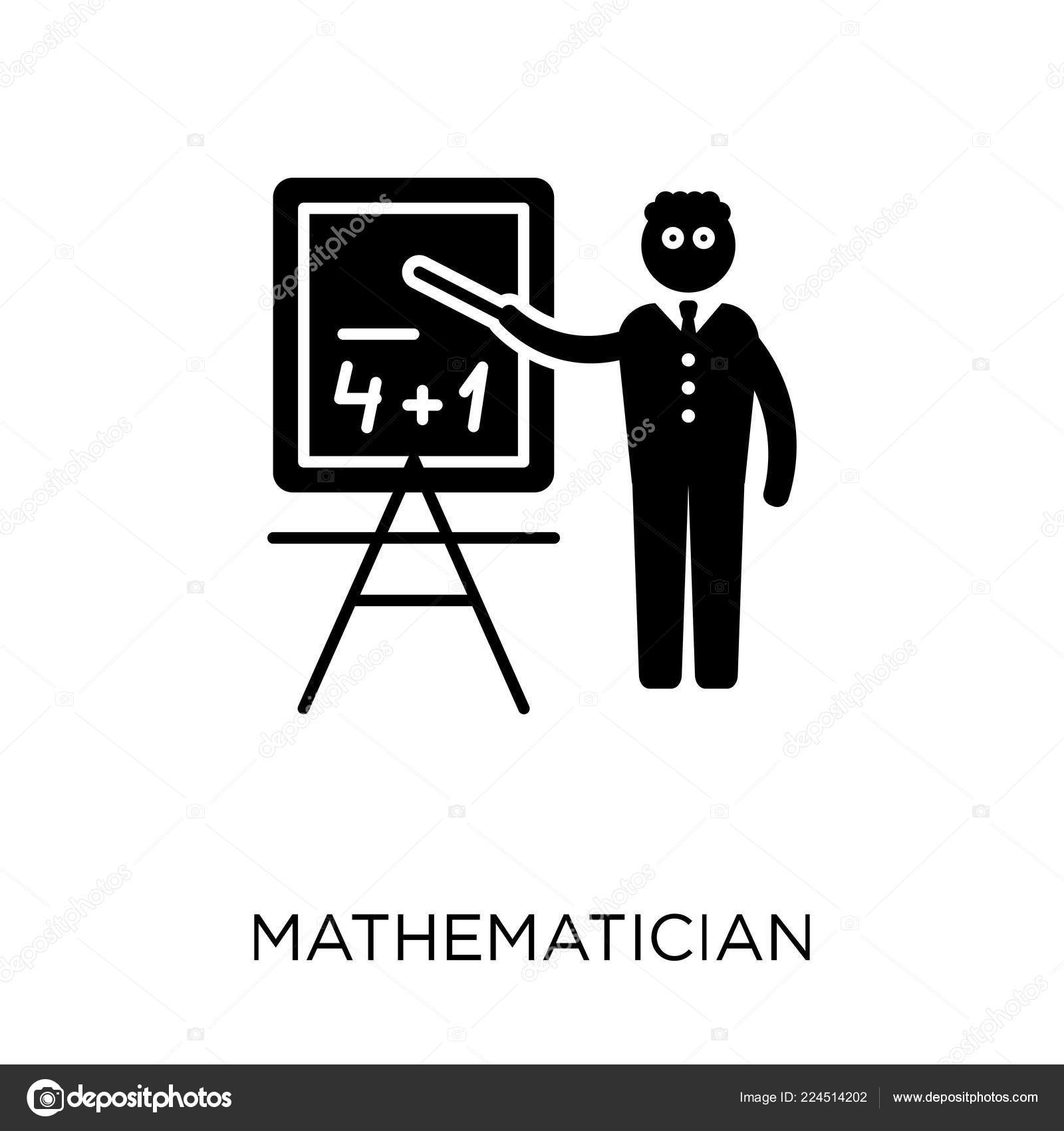 Mathematician Icon Mathematician Symbol Design Professions Collection ...