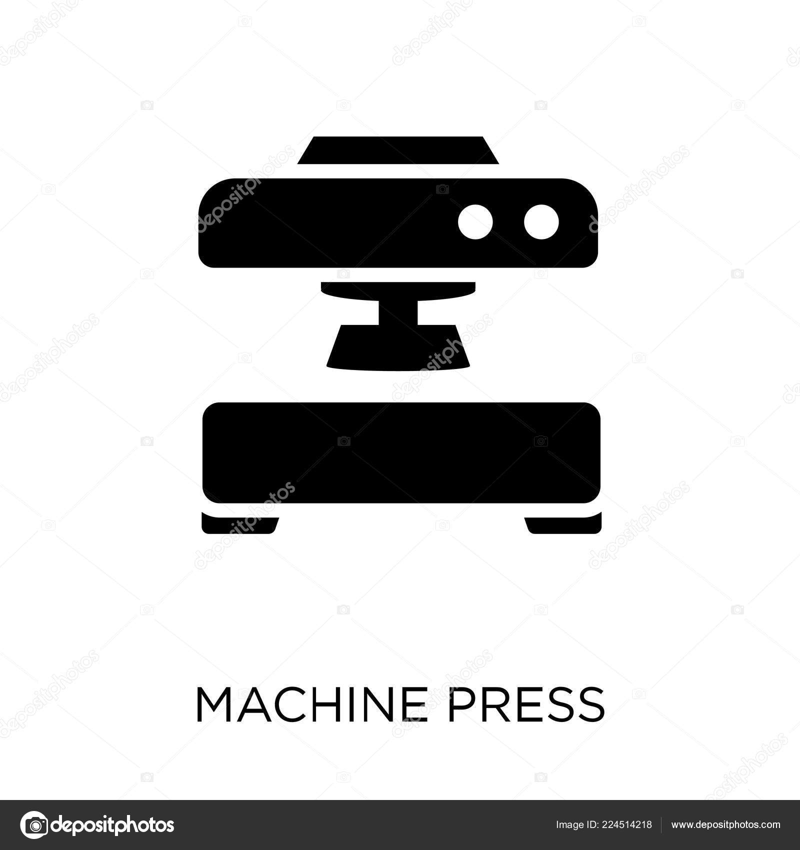 Machine Press Icon Machine Press Symbol Design Industry Collection Simple Stock Vector by ...