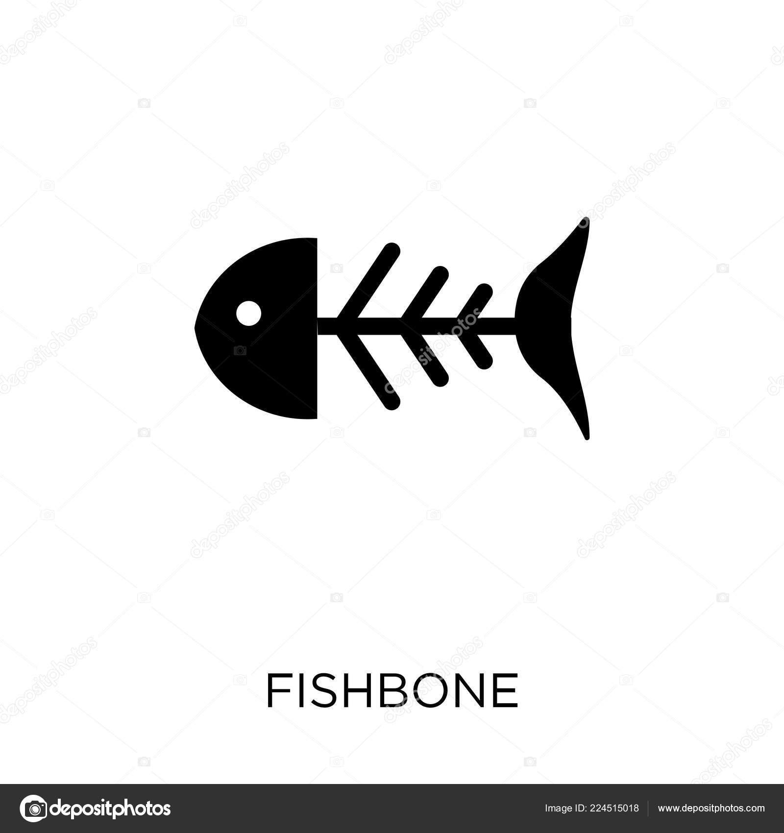 Fishbone Icon Fishbone Symbol Design Museum Collection Simple Element ...