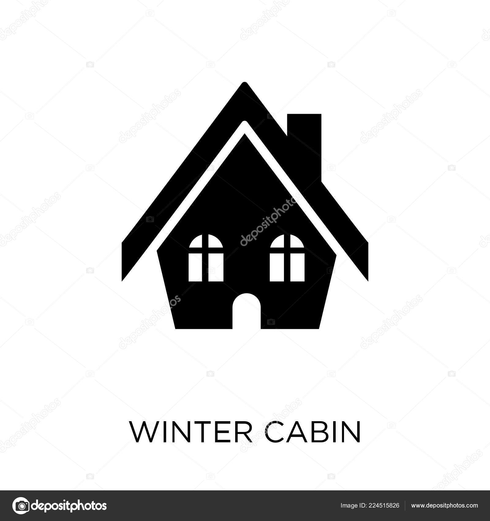 Winter Cabin Icon Winter Cabin Symbol Design Winter Collection Simple ...