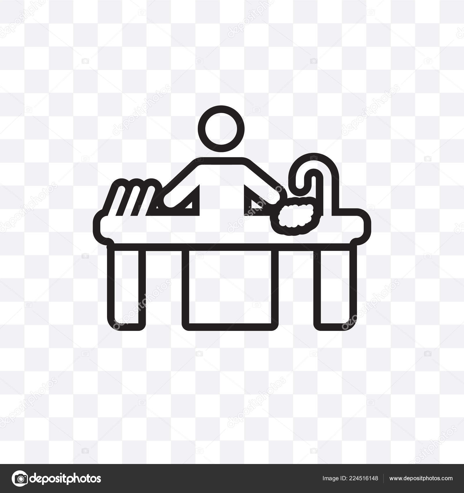 Dish Washing Vector Linear Icon Isolated Transparent Background Dish ...