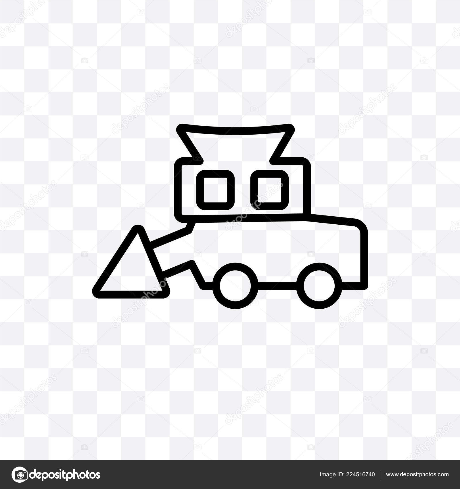 Harvester Vector Linear Icon Isolated Transparent Background Harvester ...