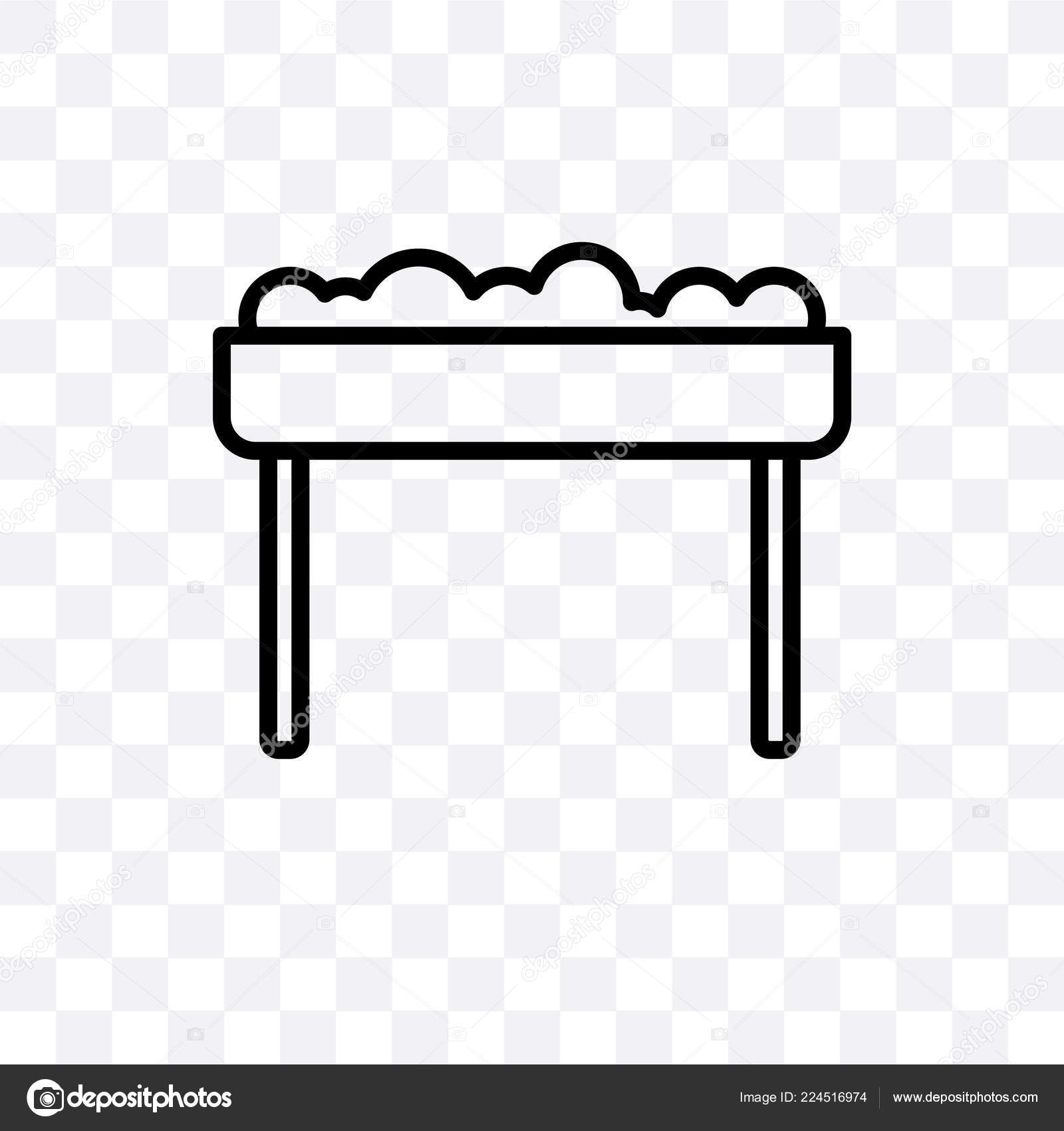 Trough Vector Linear Icon Isolated Transparent Background Trough ...