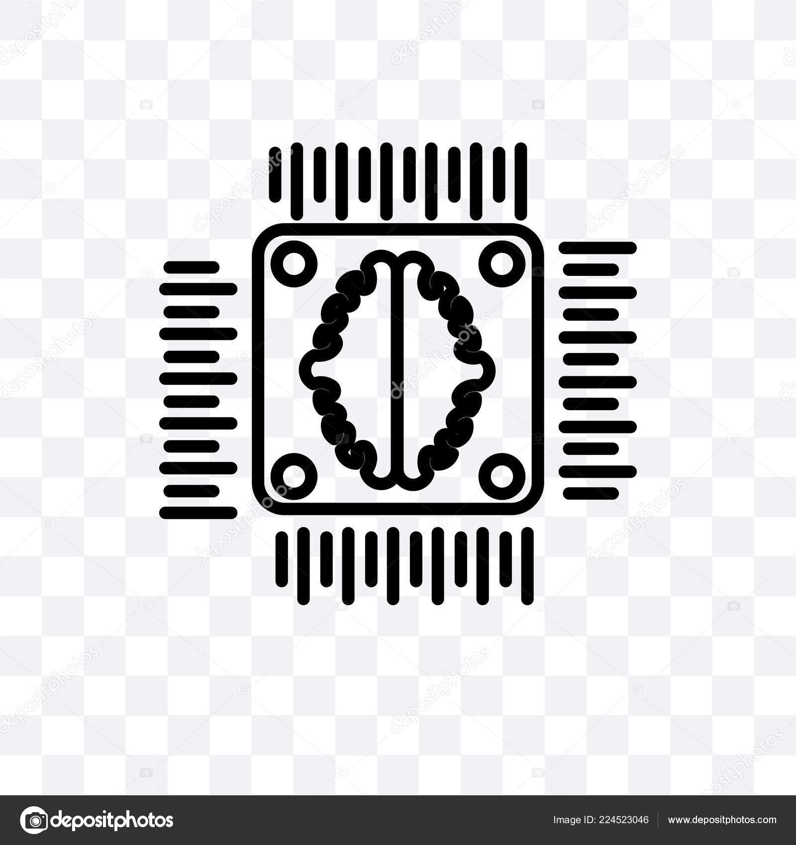 Artificial Intelligence Vector Linear Icon Isolated Transparent ...