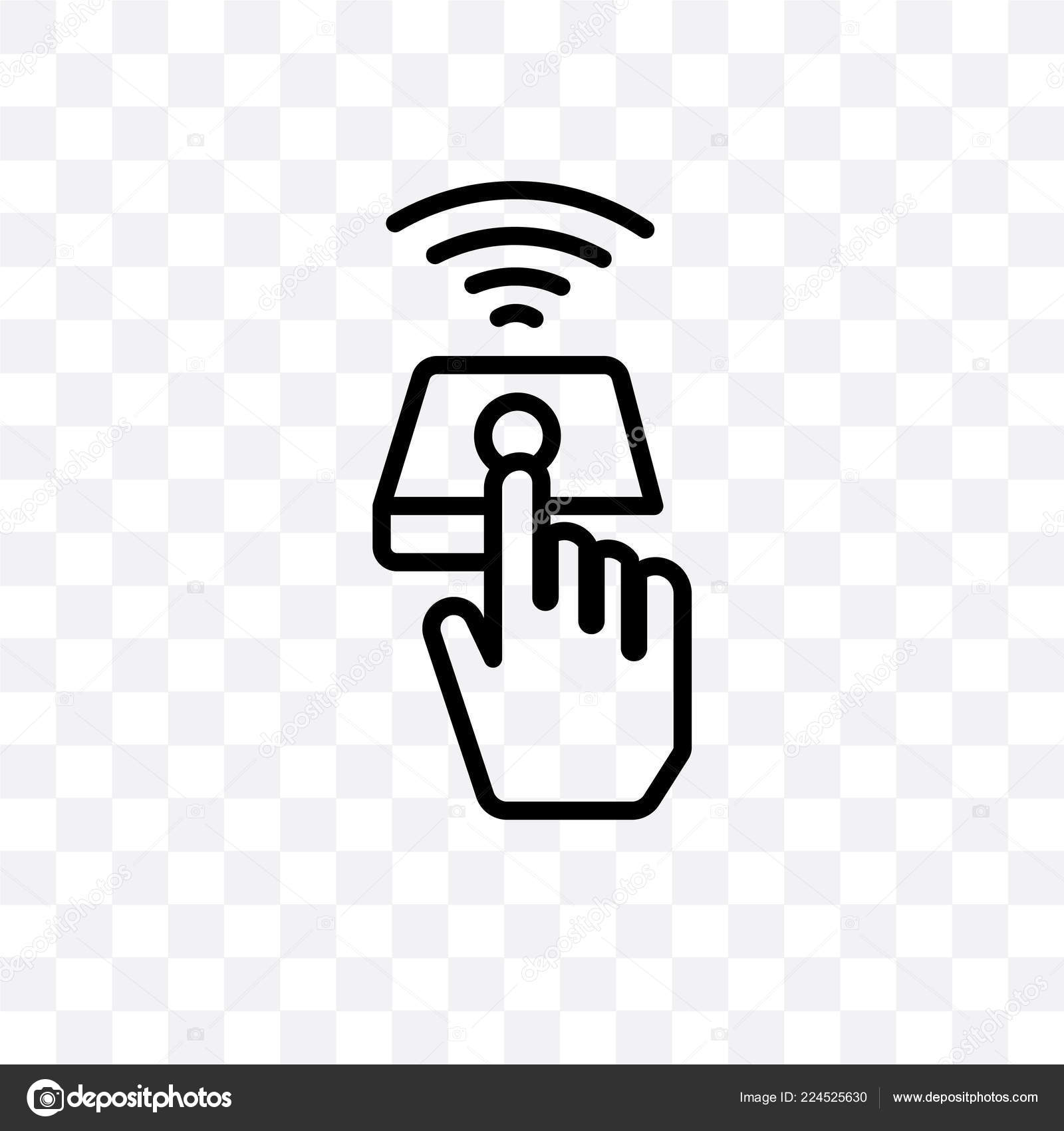 Finger Control Vector Linear Icon Isolated Transparent Background ...
