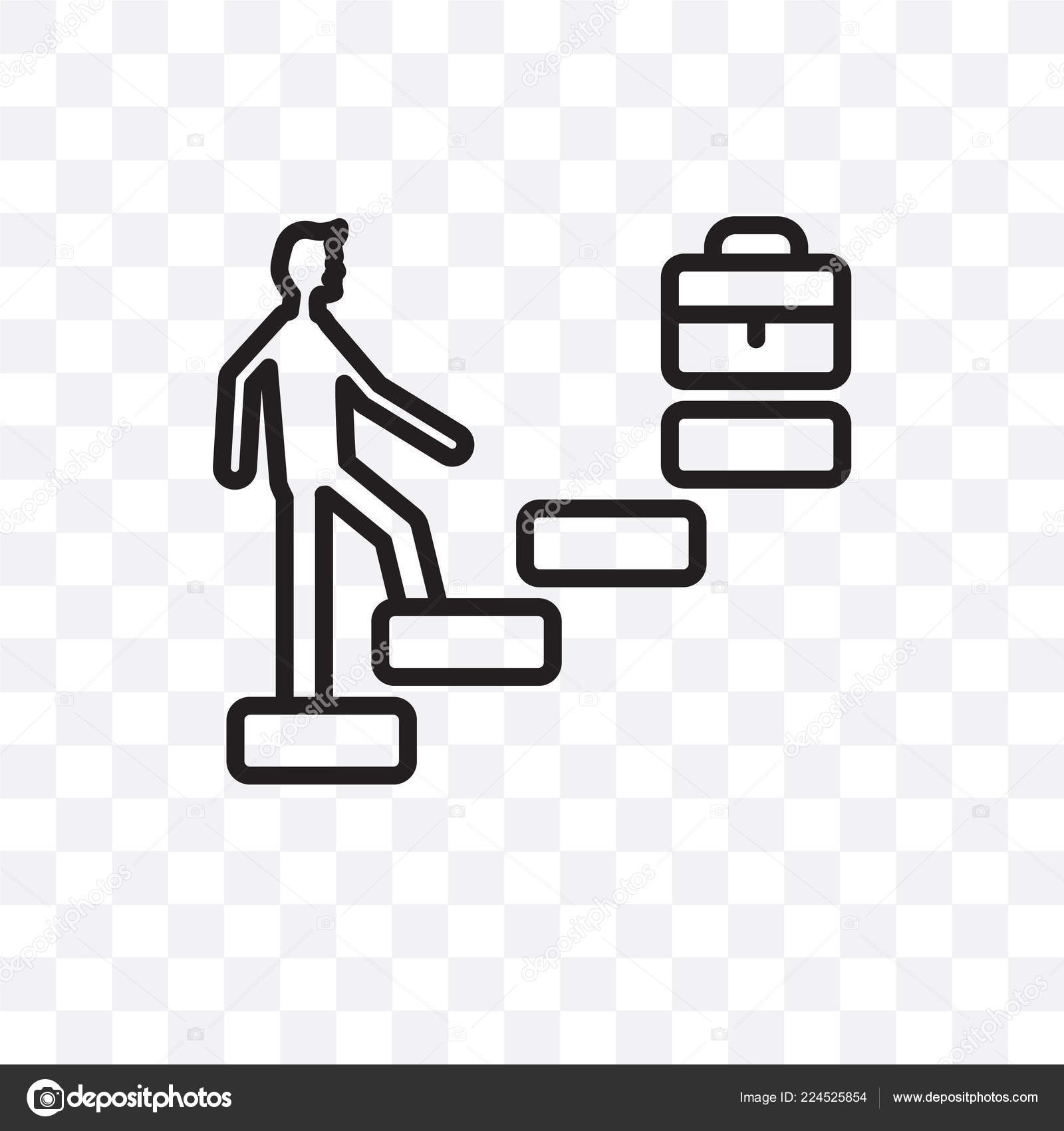 Career Vector Linear Icon Isolated Transparent Background Career ...