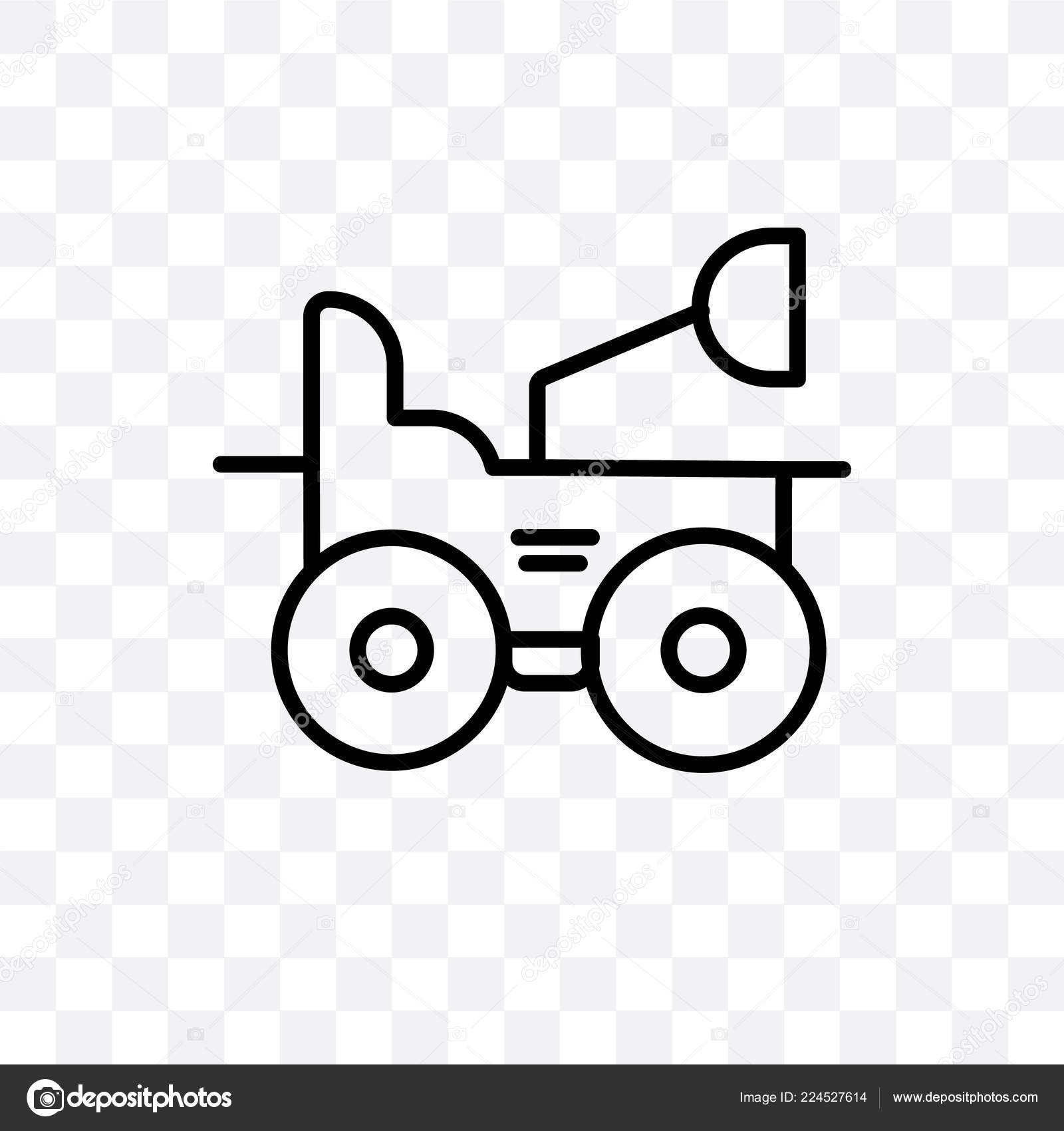 Moon Rover Vector Linear Icon Isolated Transparent Background Moon ...