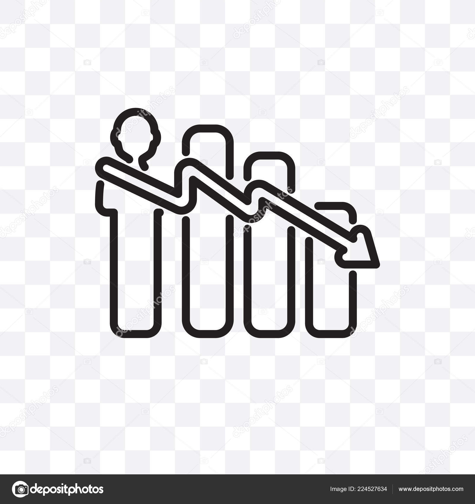 Attrition Vector Linear Icon Isolated Transparent Background Attrition ...