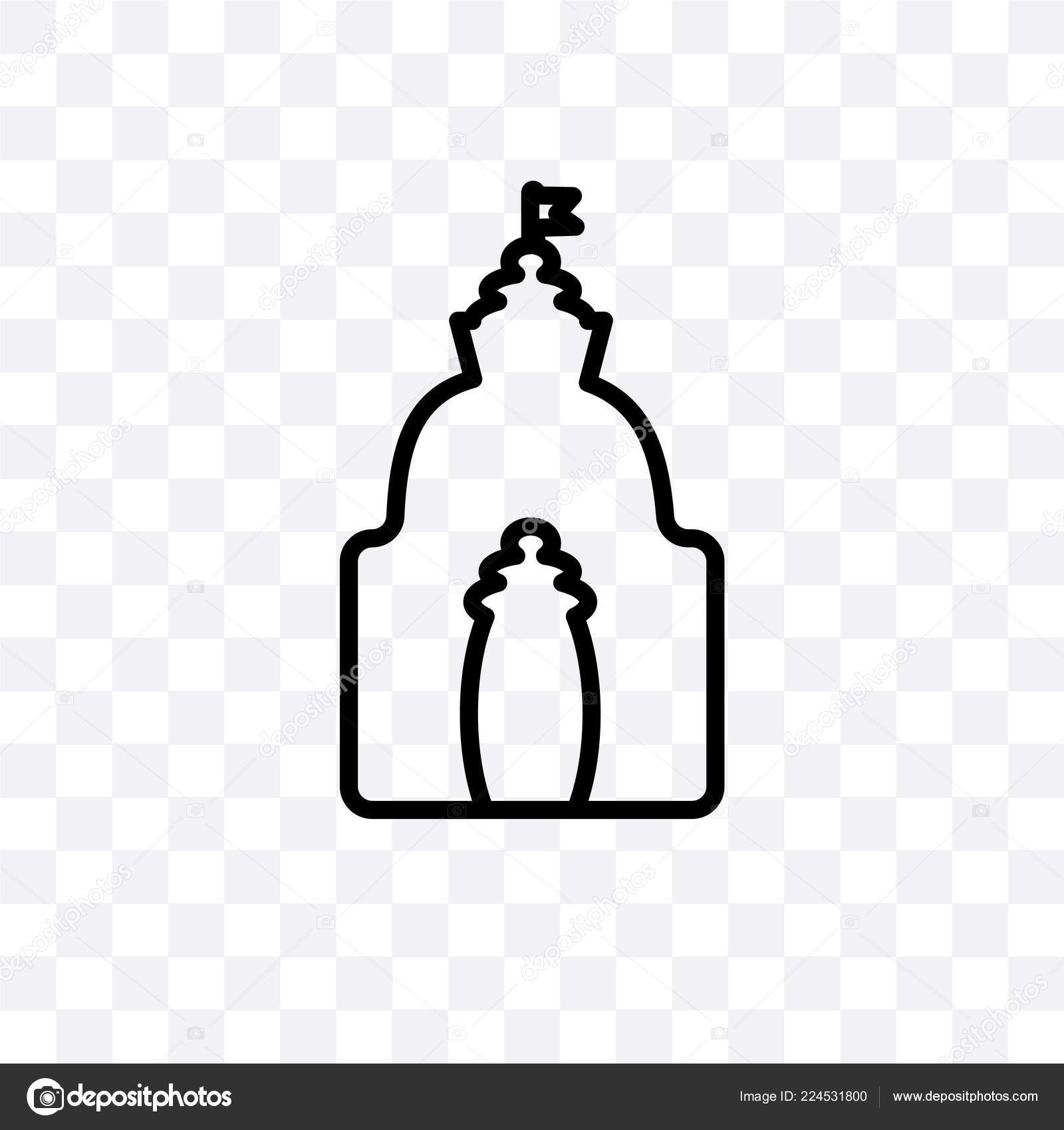 Ícone Linear Vetor Odisha Isolado Fundo Transparente Conceito ...