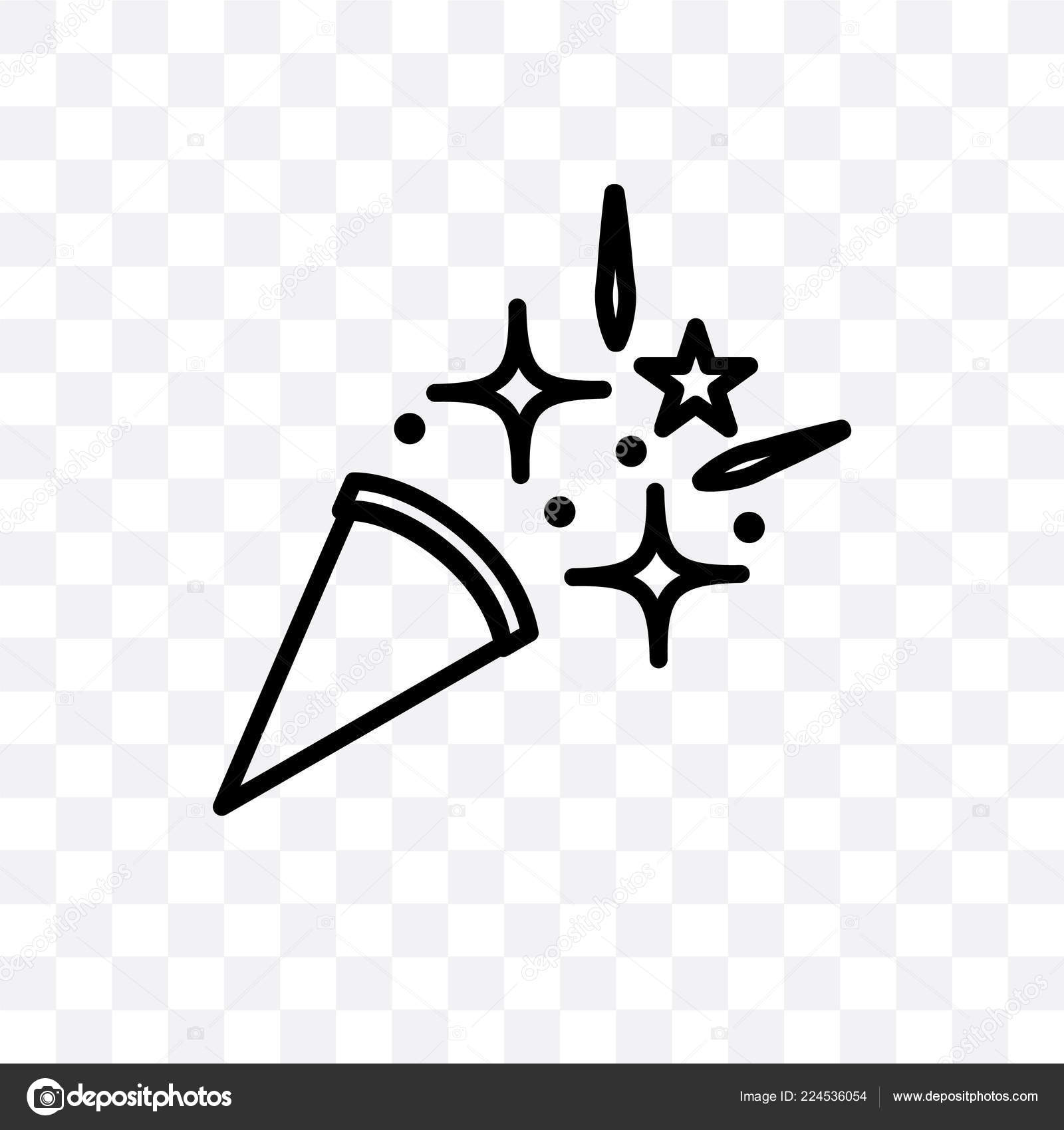 Confetti Vector Linear Icon Isolated Transparent Background Confetti ...
