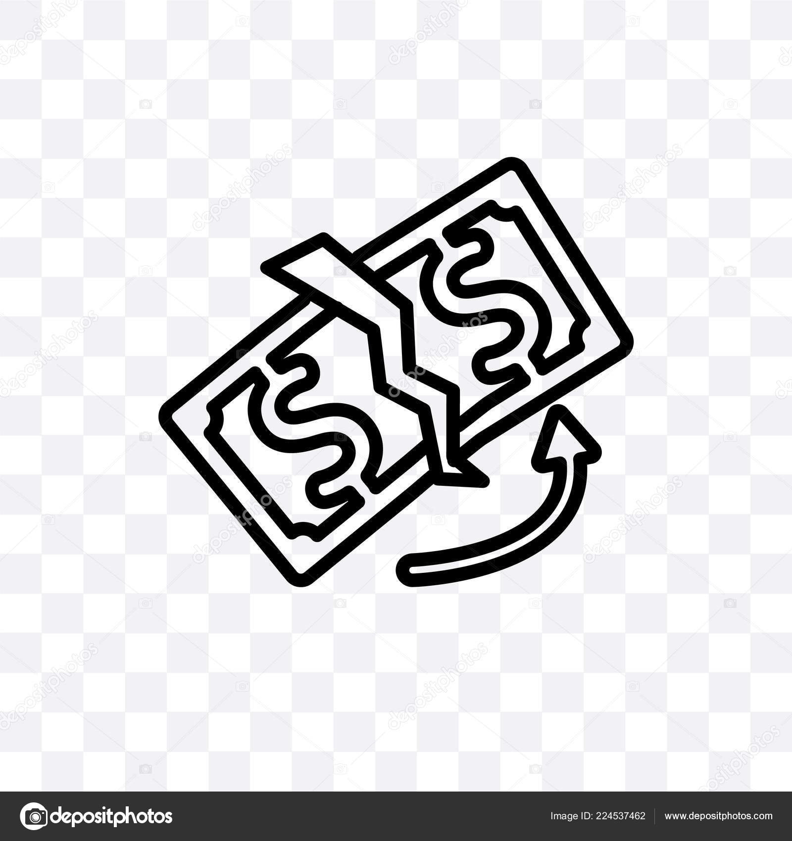 Replacement Value Vector Linear Icon Isolated Transparent Background ...