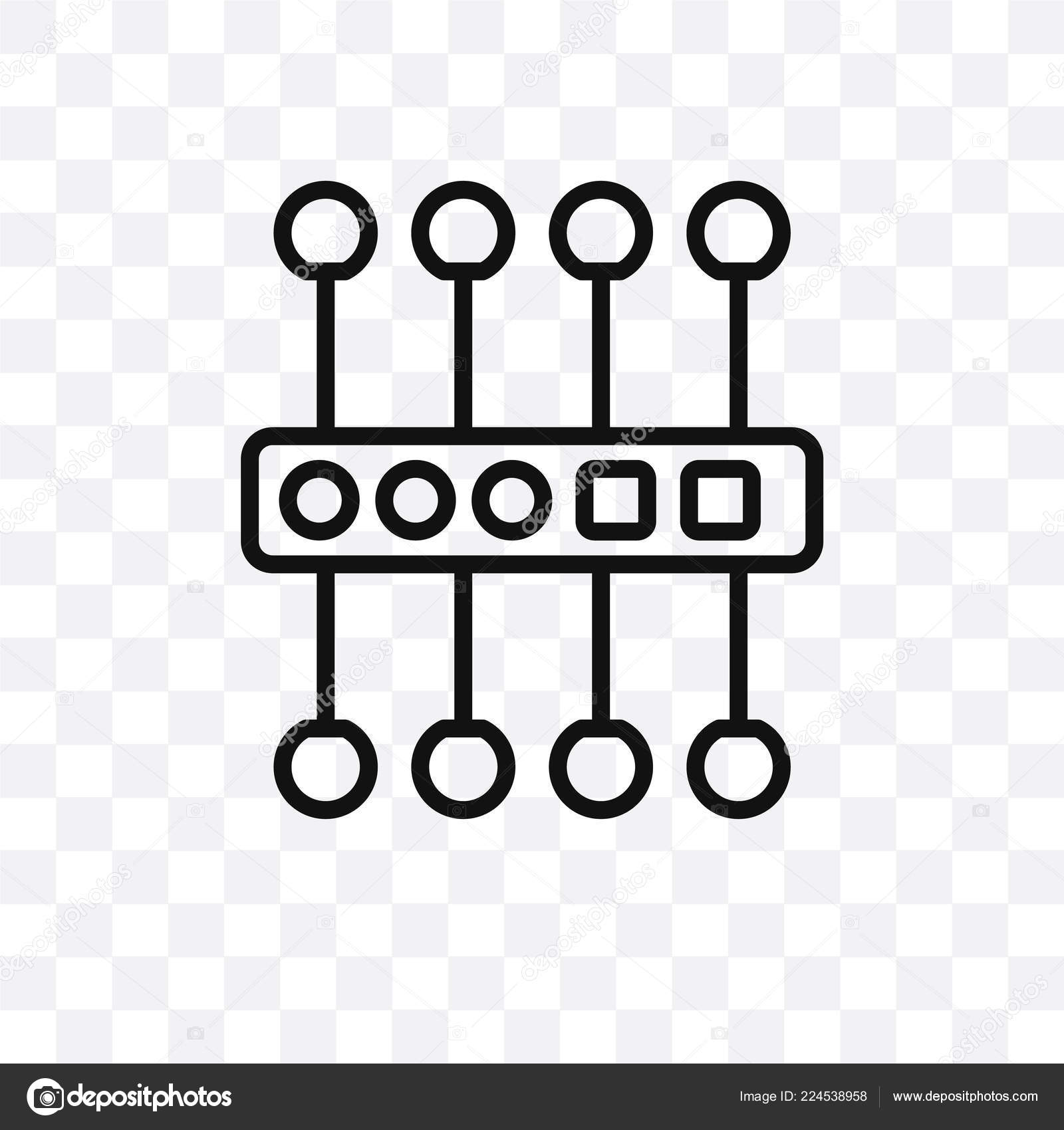 Proxy Server Vector Linear Icon Isolated Transparent Background Proxy ...