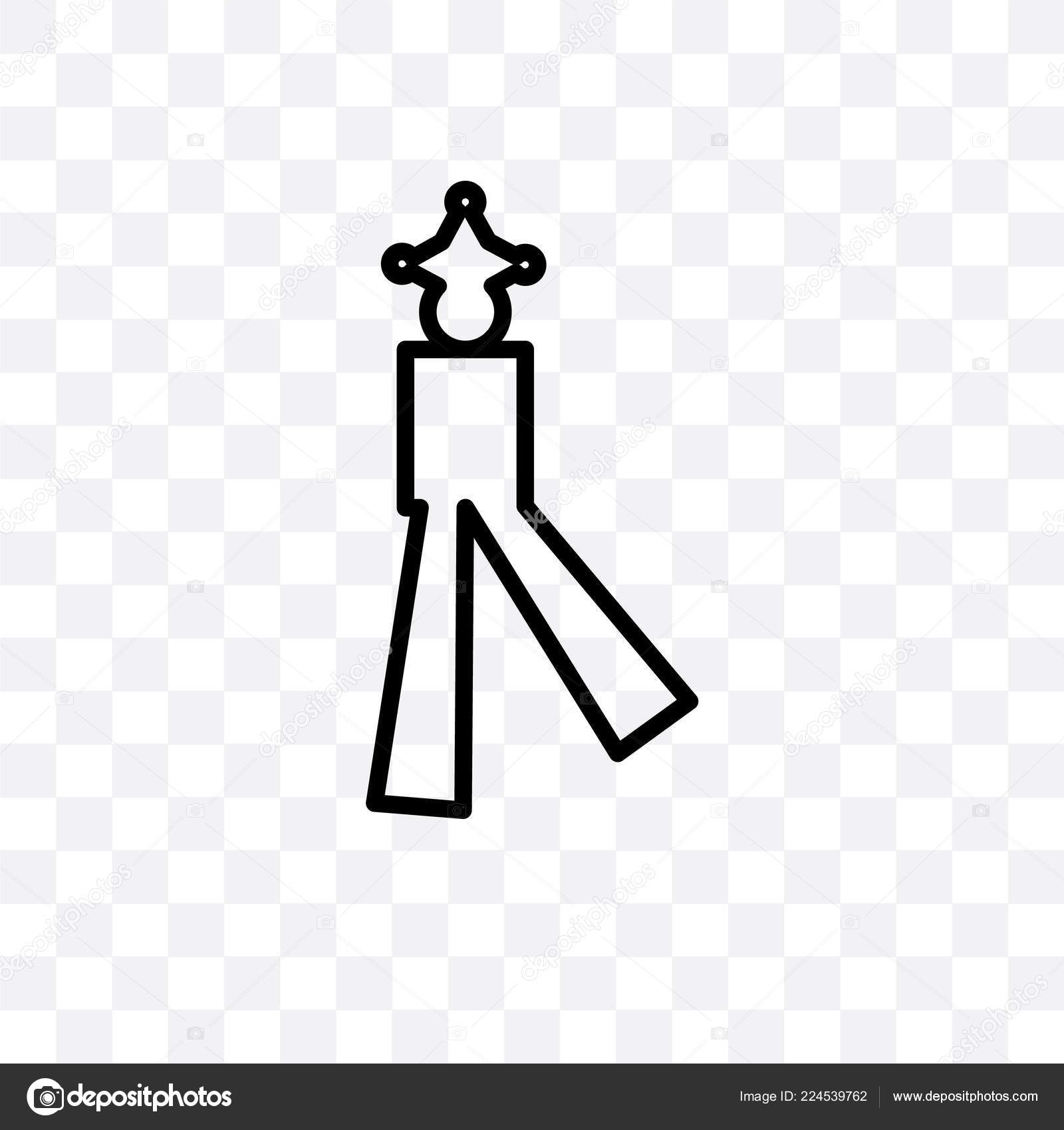 Stilt Walker Vector Linear Icon Isolated Transparent Background Stilt ...