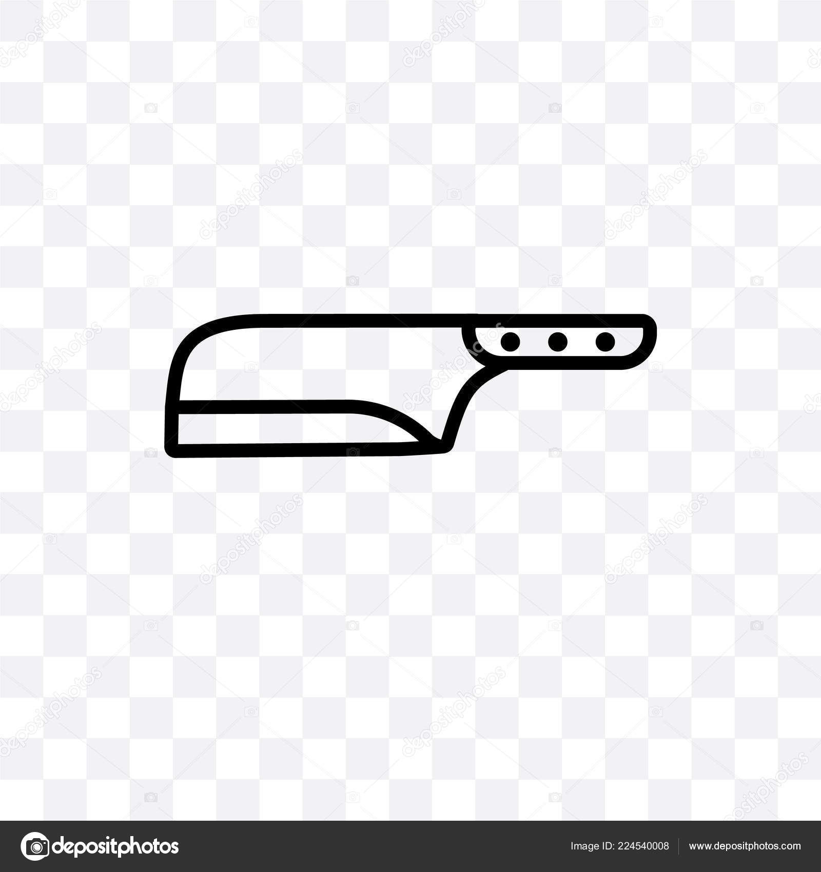 Cleaver Vector Linear Icon Isolated Transparent Background Cleaver ...