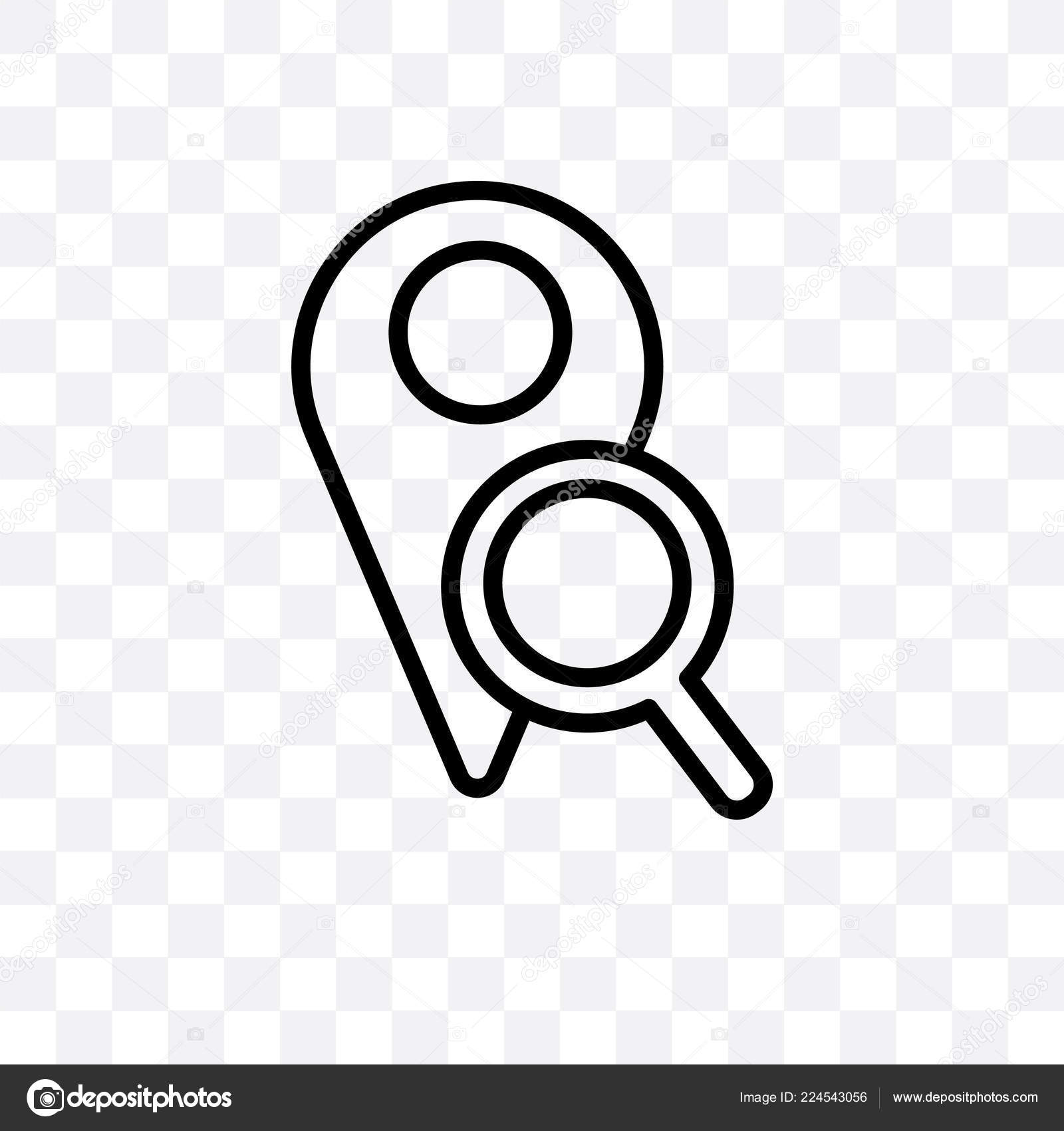 Favorite Place Vector Linear Icon Isolated Transparent Background ...