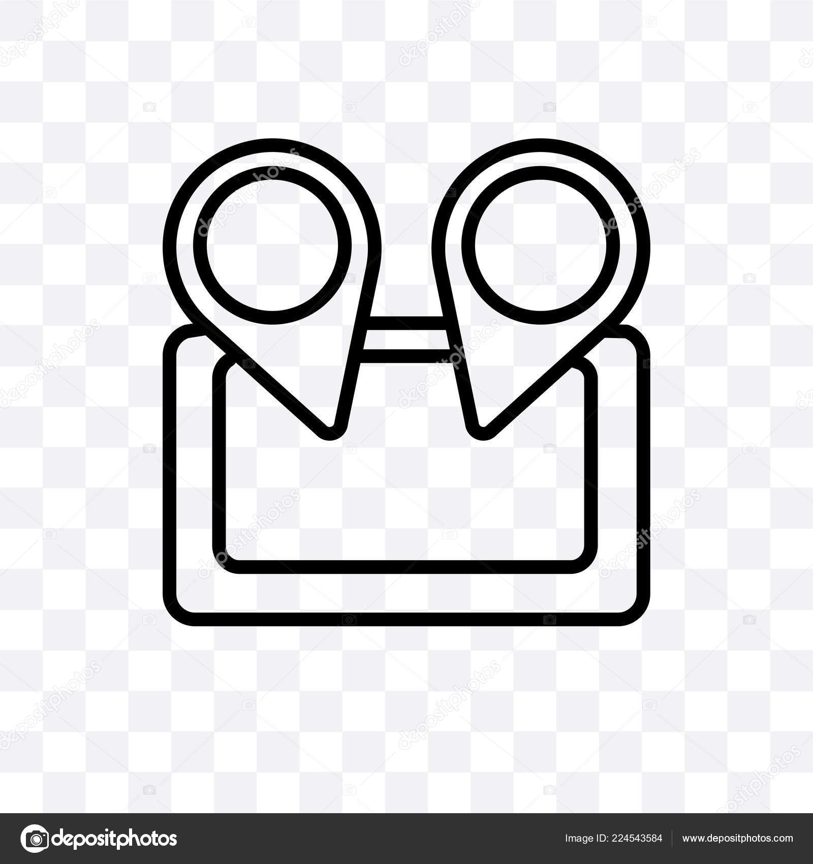 Destination Done Vector Linear Icon Isolated Transparent Background ...