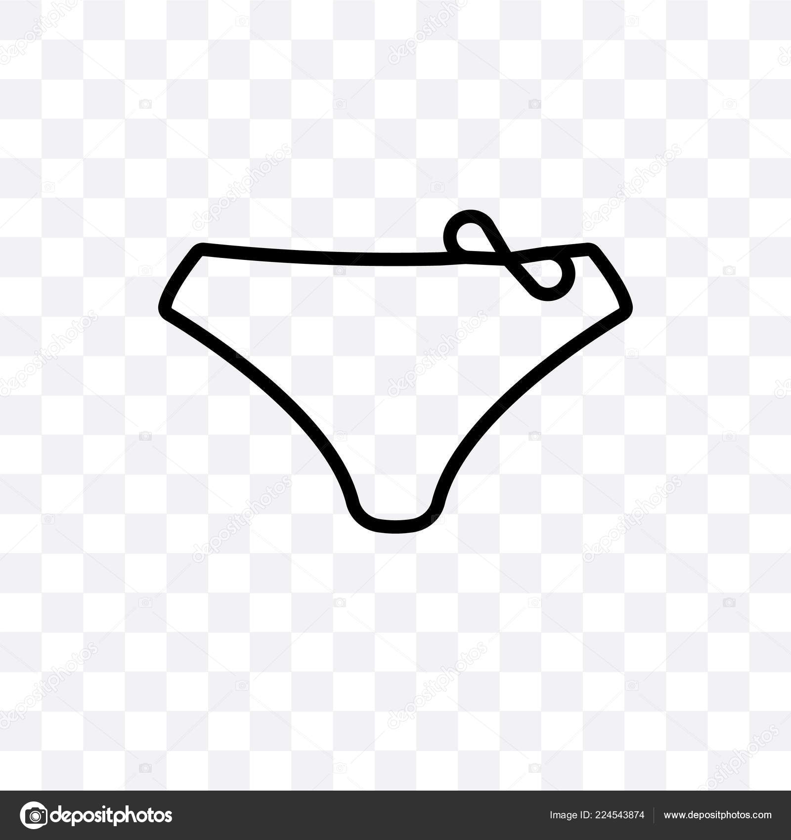 Panties Vector Linear Icon Isolated Transparent Background Panties ...