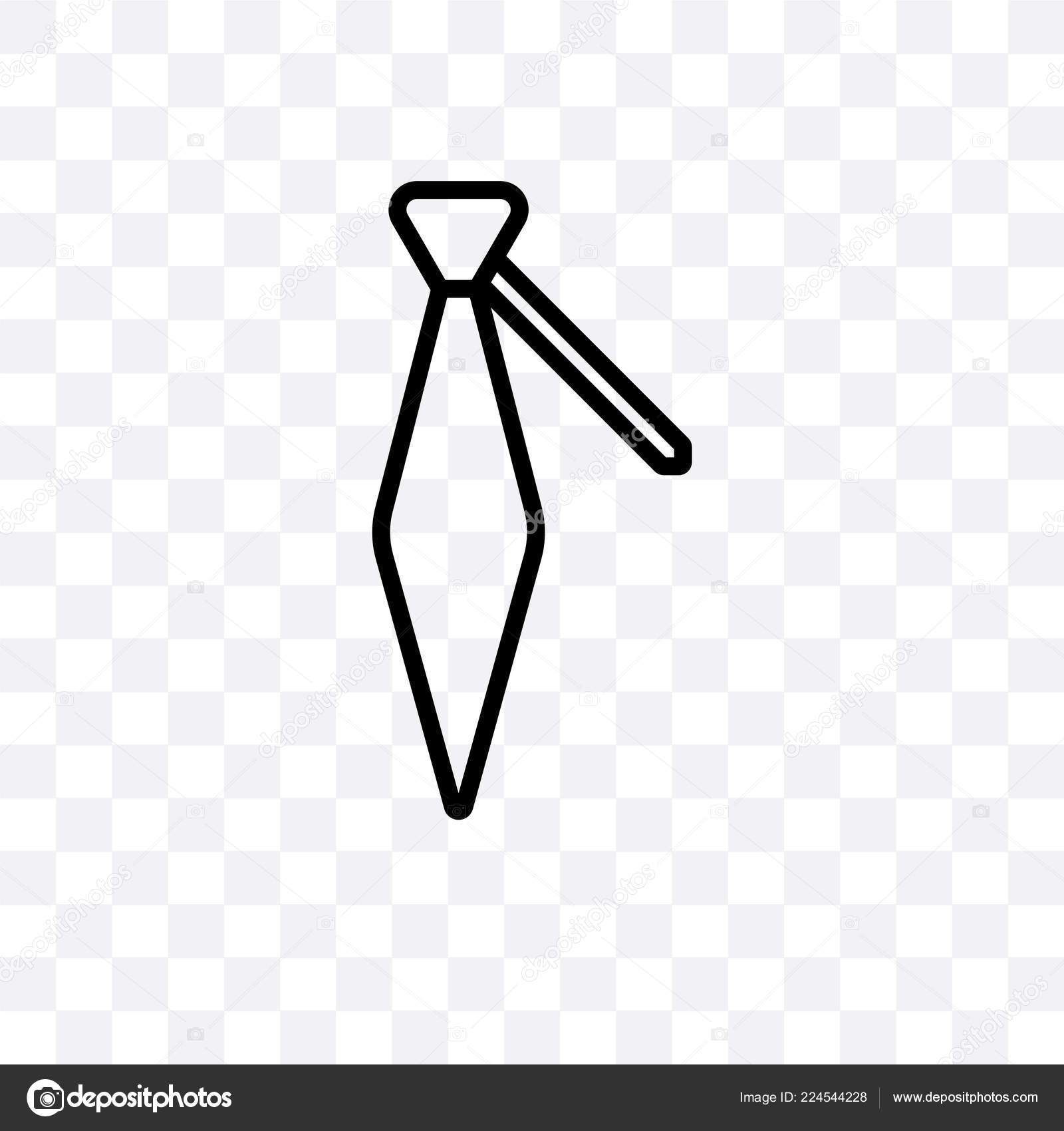 Cravat Vector Linear Icon Isolated Transparent Background Cravat ...