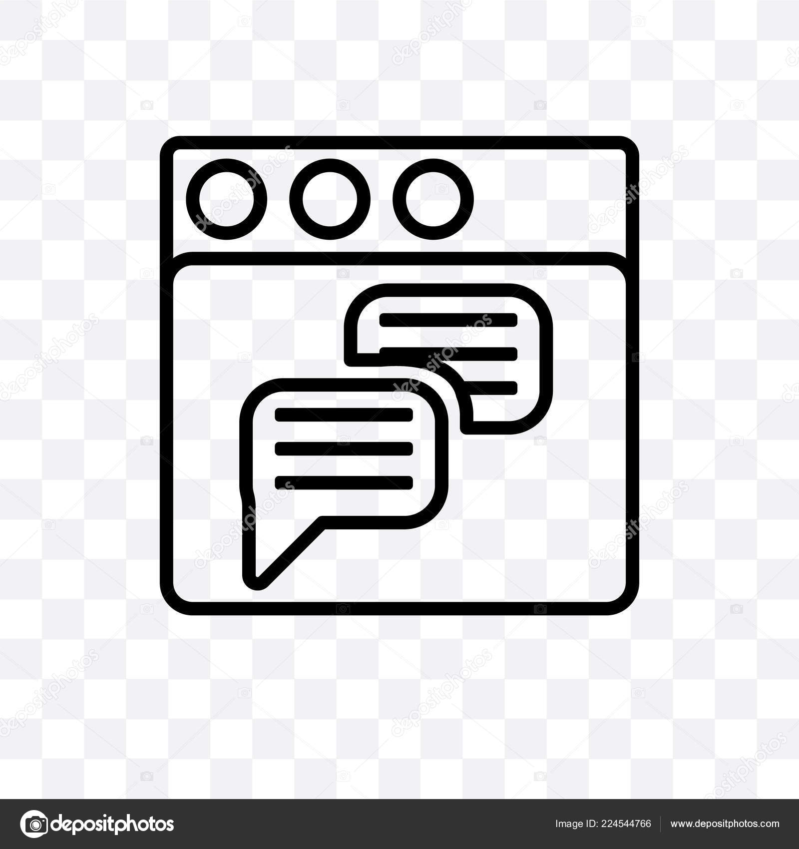 Text Lines Vector Linear Icon Isolated Transparent Background Text ...