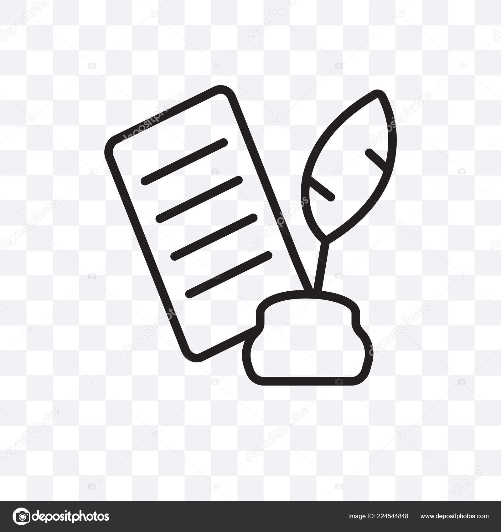 Poetry Vector Linear Icon Isolated Transparent Background Poetry ...