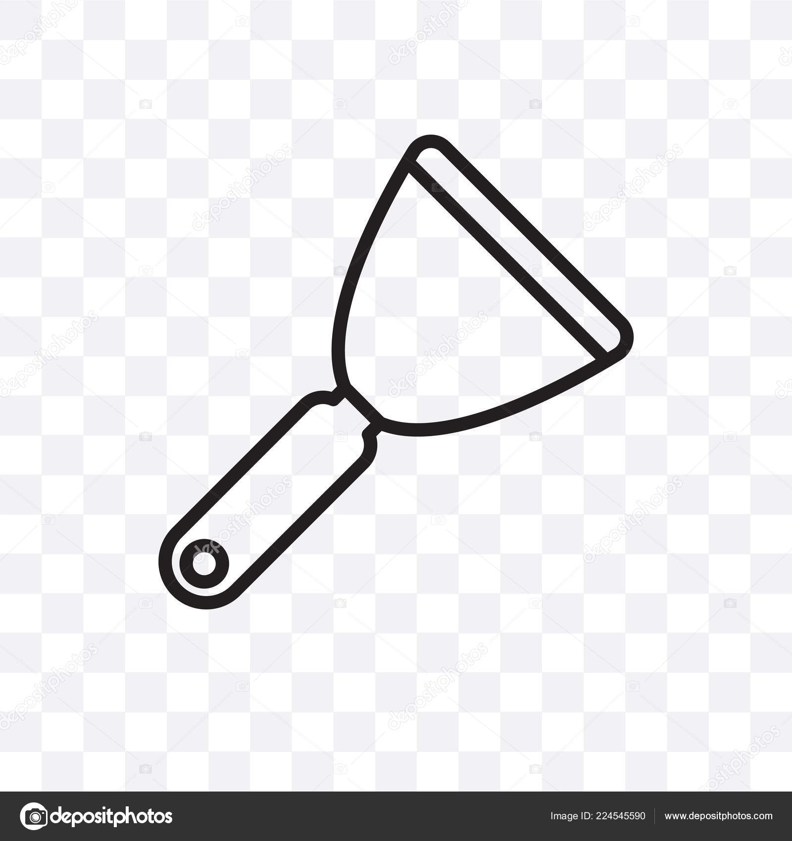 Putty Knife Vector Linear Icon Isolated Transparent Background Putty ...