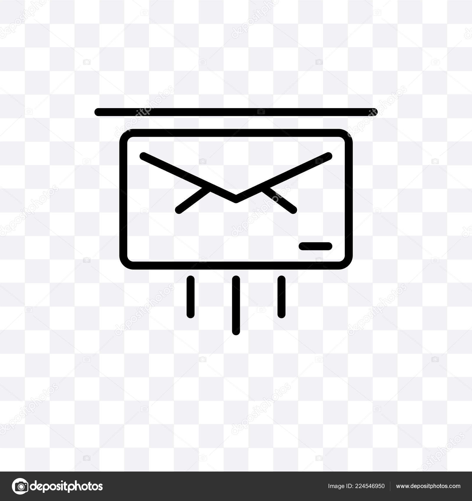 Express Mail Vector Linear Icon Isolated Transparent Background Express ...