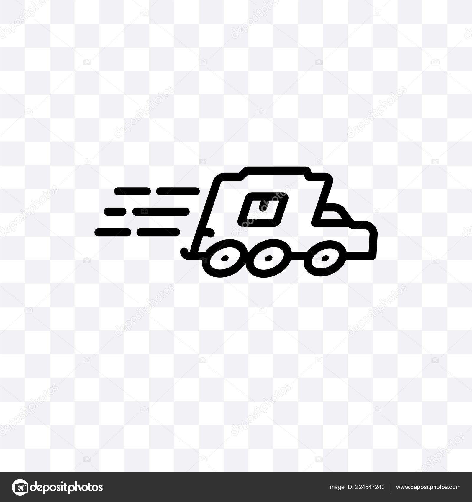 Express Delivery Vector Linear Icon Isolated Transparent Background ...