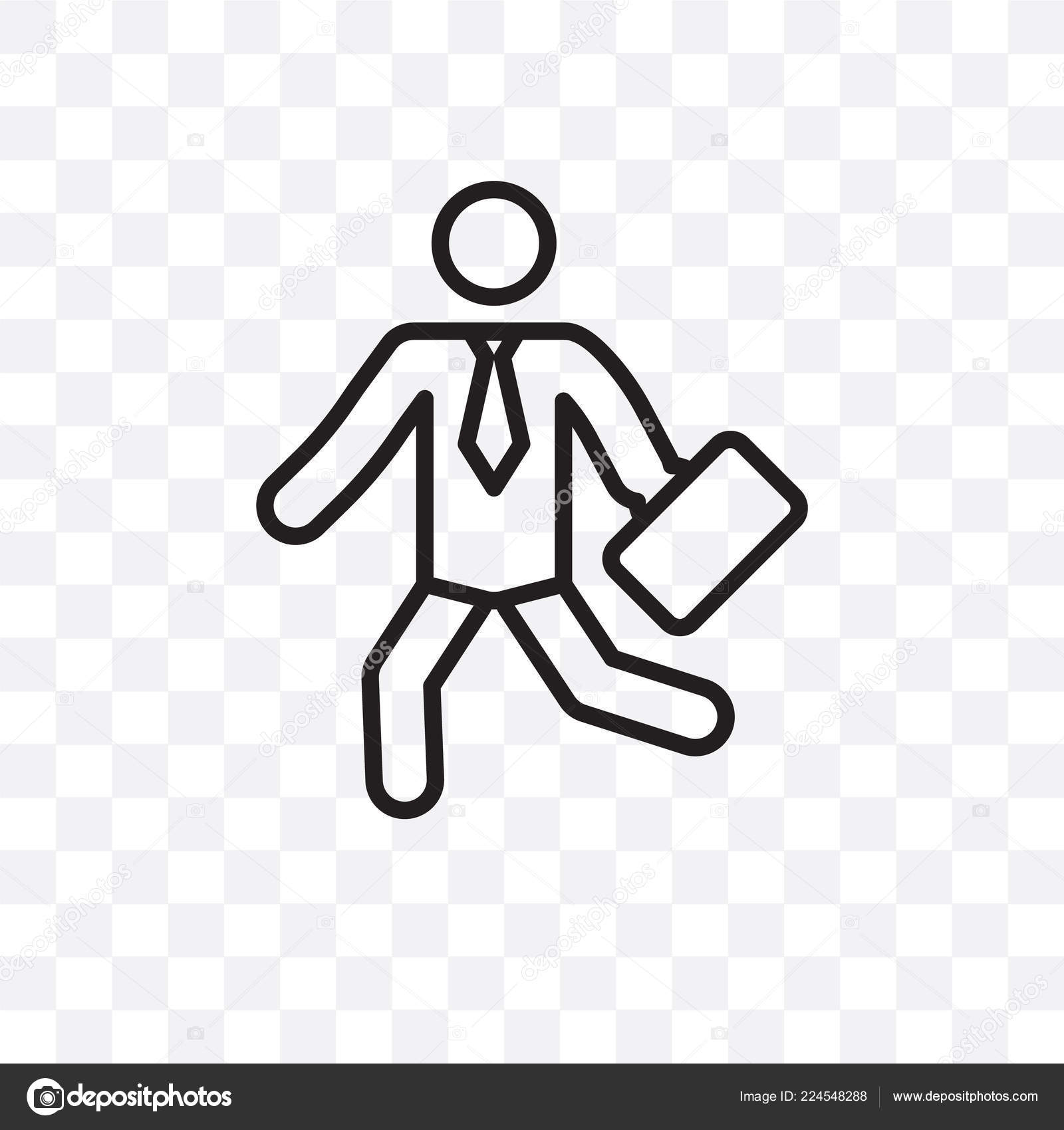 Going Work Vector Linear Icon Isolated Transparent Background Going ...